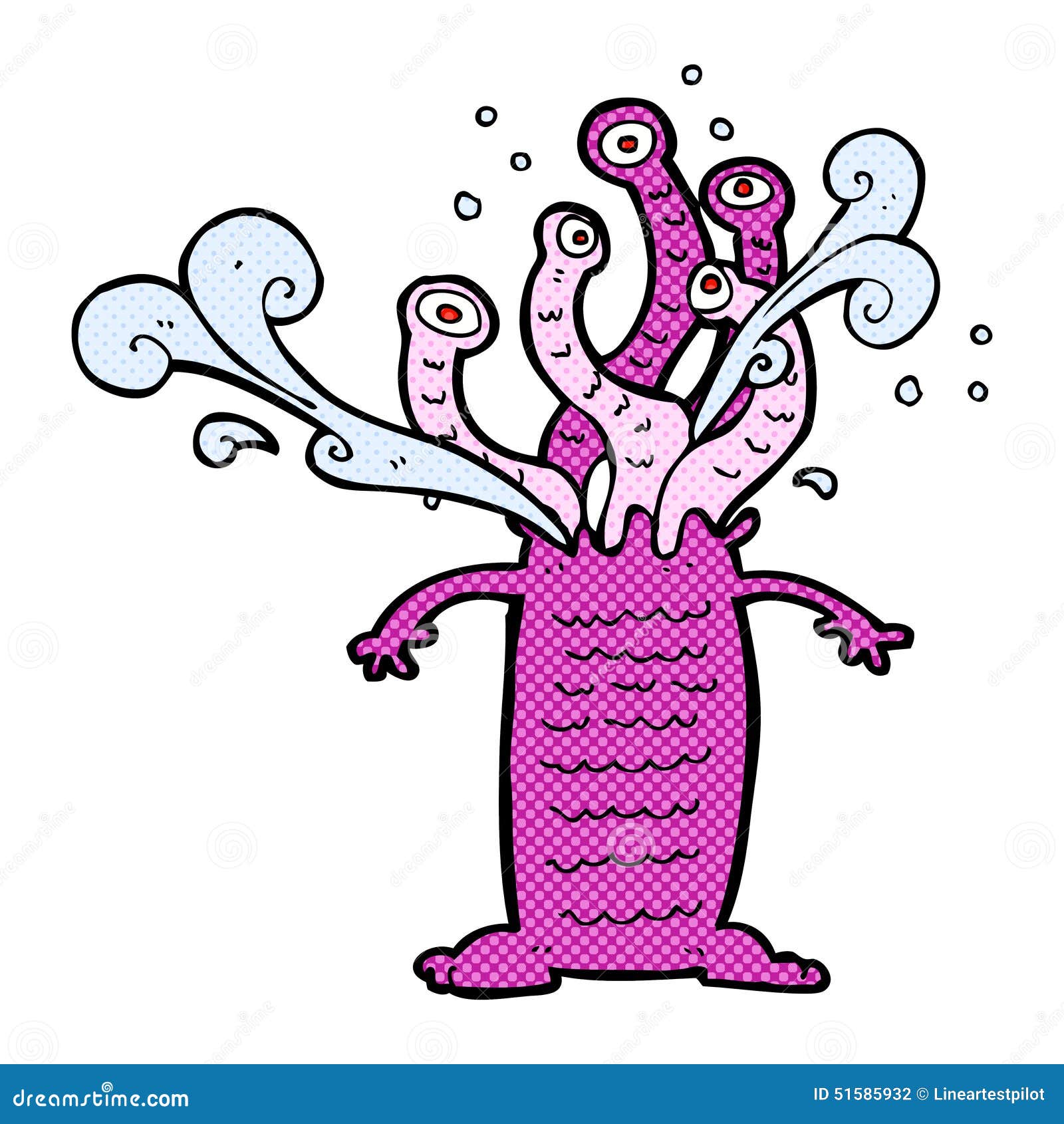 Comic cartoon monster stock illustration. Illustration of print - 51585932