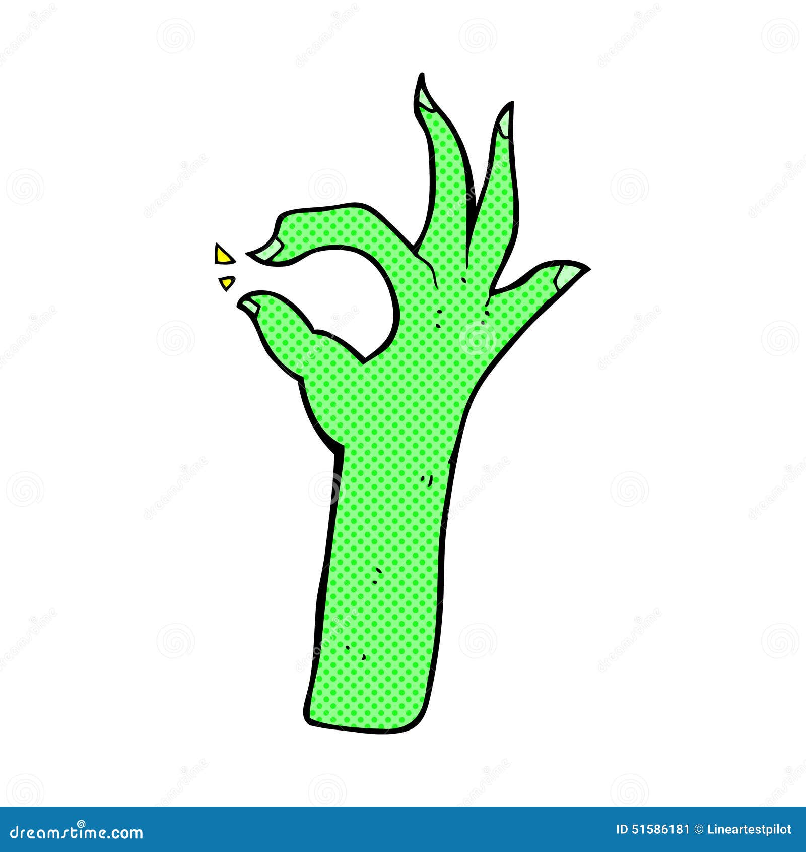 Comic Cartoon Most Excellent Hand Gesture Stock Illustration ...