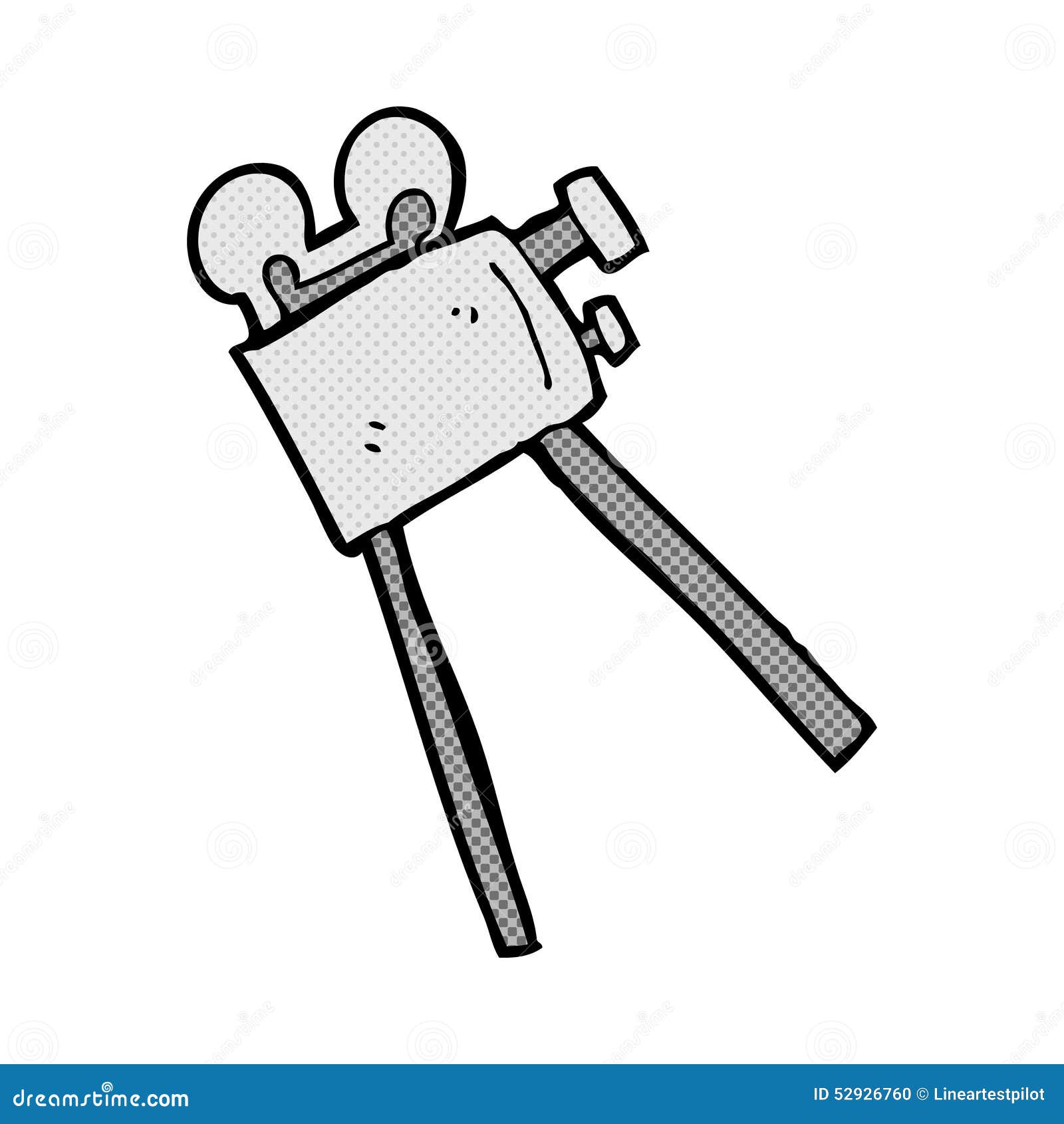 Comic cartoon movie camera stock illustration. Illustration of design ...