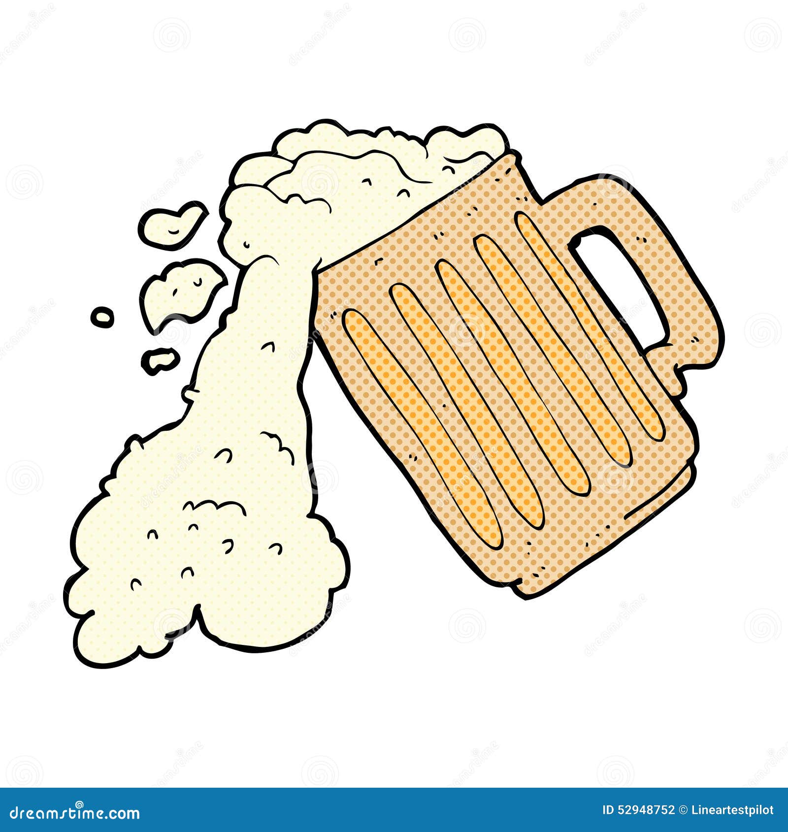 Comic cartoon mug of beer stock illustration. Illustration of pint ...