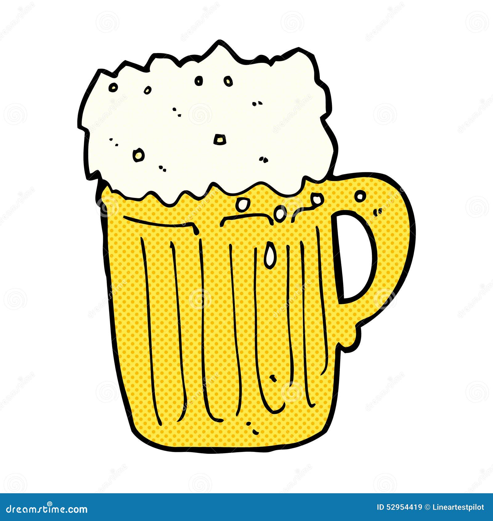 Comic cartoon mug of beer stock illustration. Illustration of book ...