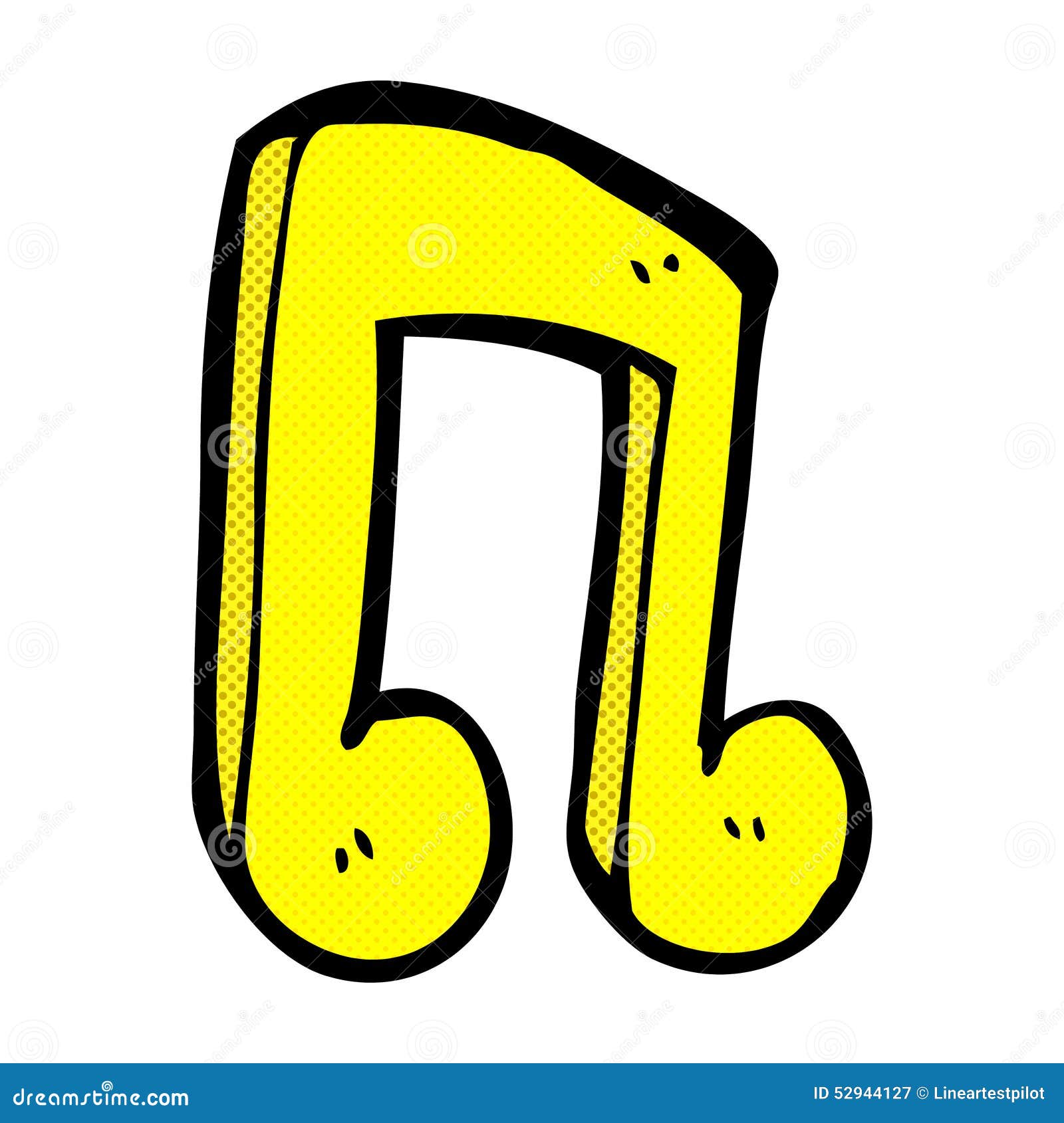 Comic cartoon musical note stock illustration. Illustration of musical ...