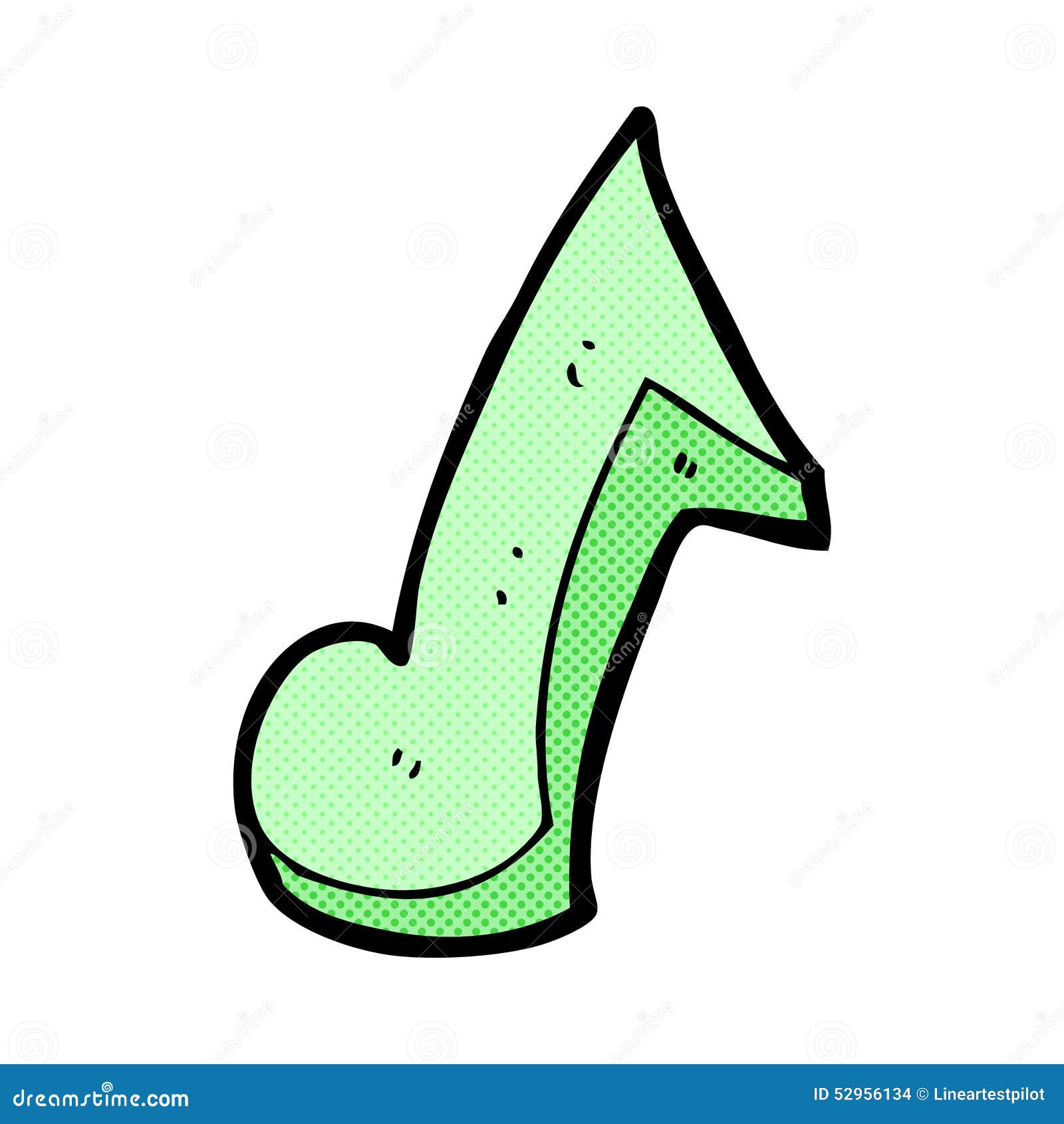 Comic cartoon musical note stock illustration. Illustration of book ...