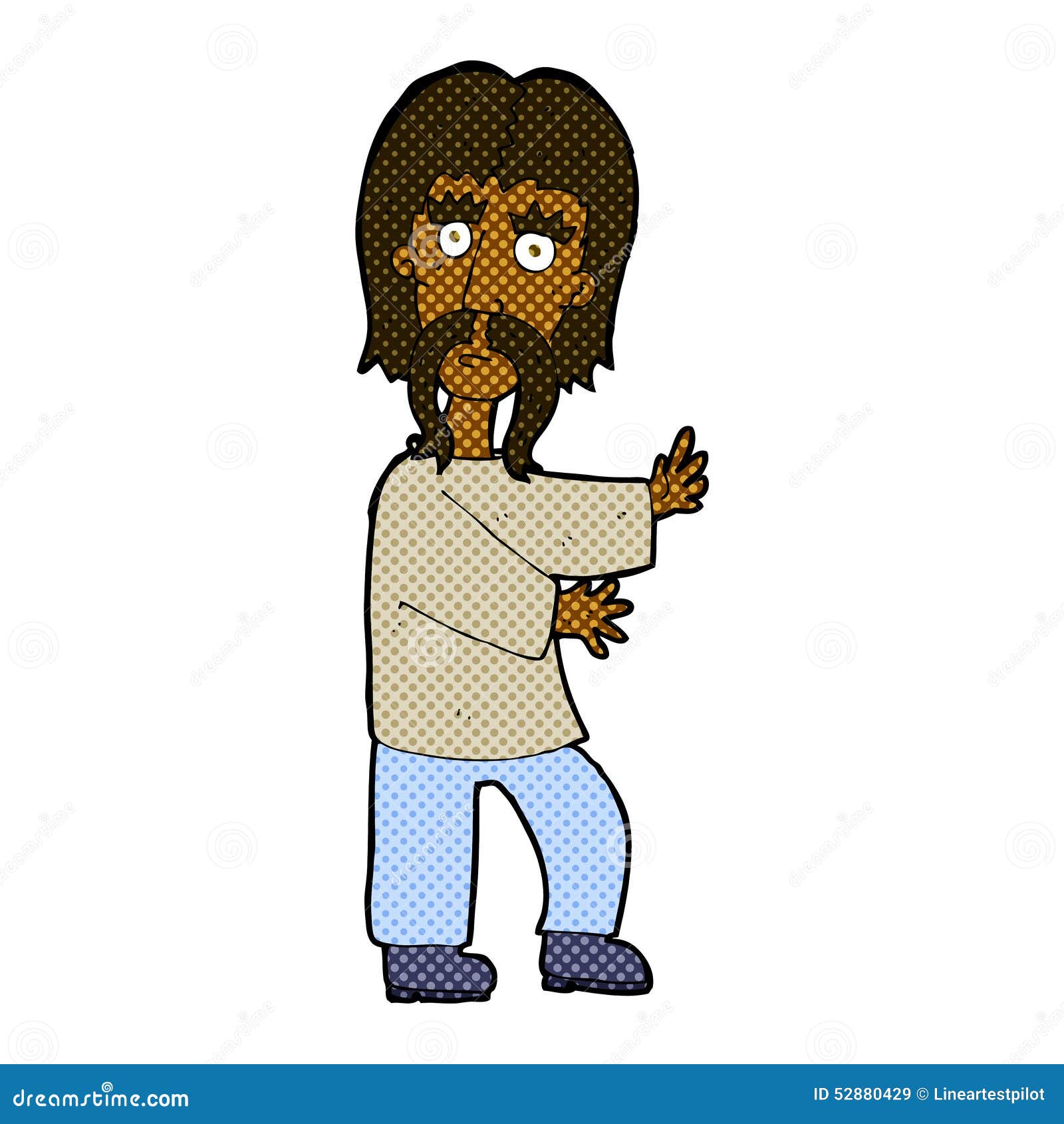 Comic cartoon mustache man stock illustration. Illustration of book ...