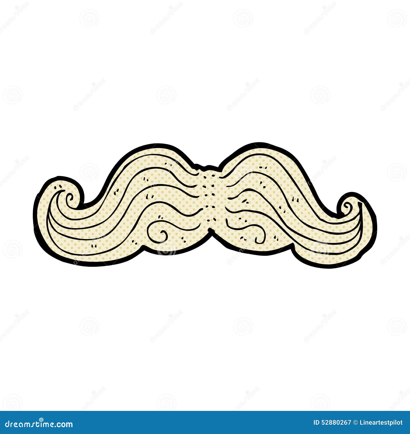 Comic cartoon mustache stock illustration. Illustration of hand - 52880267