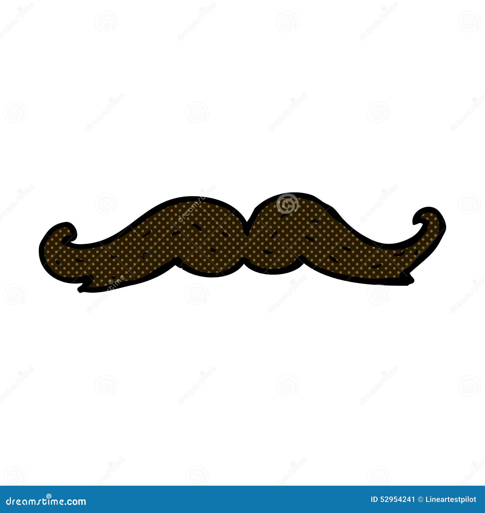 Comic cartoon mustache stock illustration. Illustration of cheerful ...