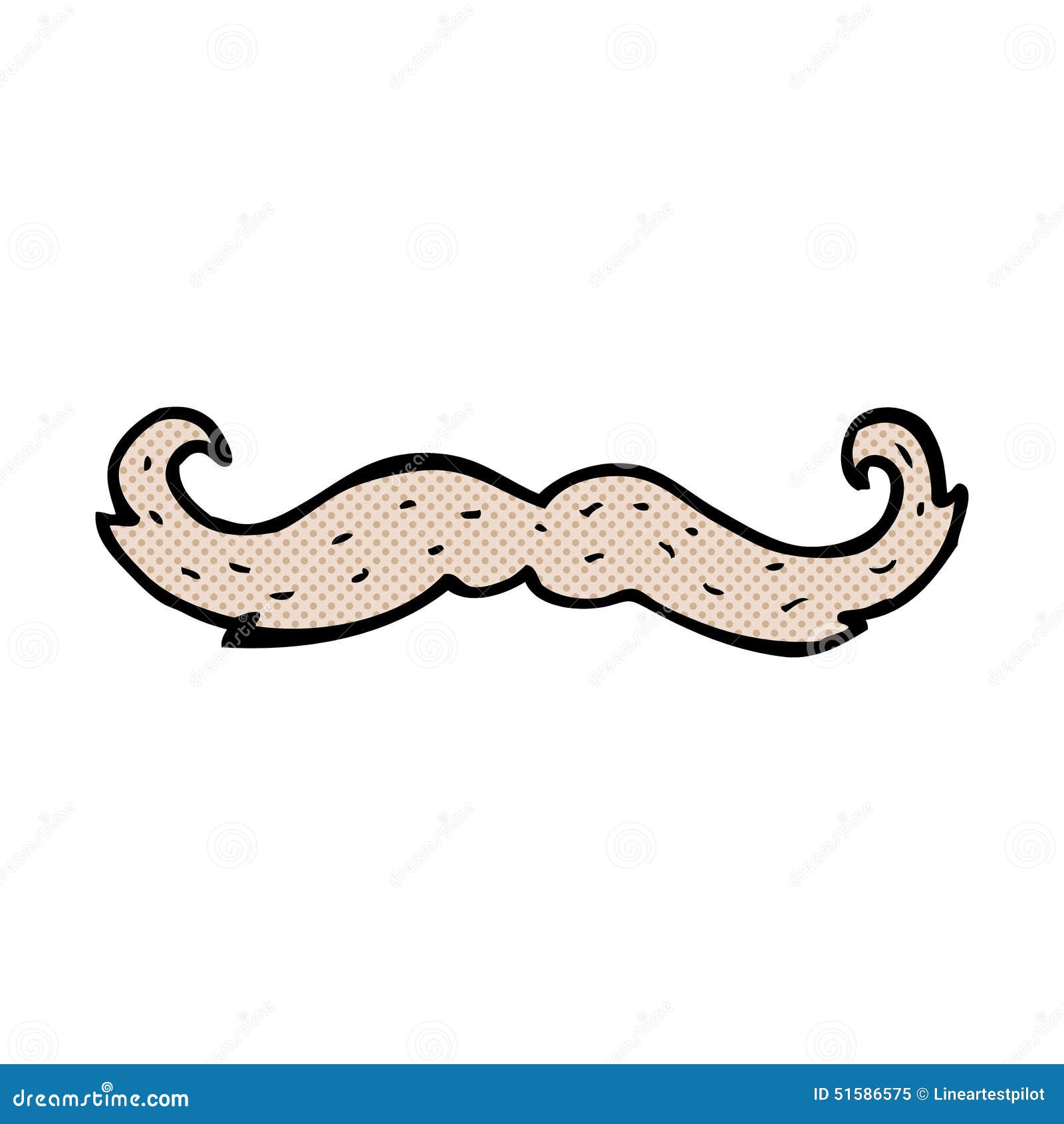 Comic Cartoon Mustache Symbol Stock Illustration - Illustration of ...
