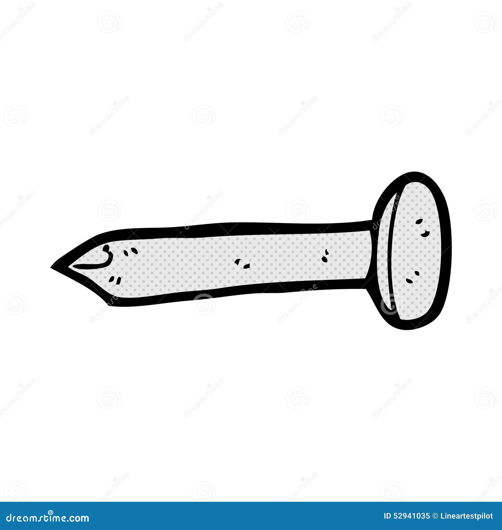 Comic cartoon nail stock illustration. Illustration of cheerful - 52941035