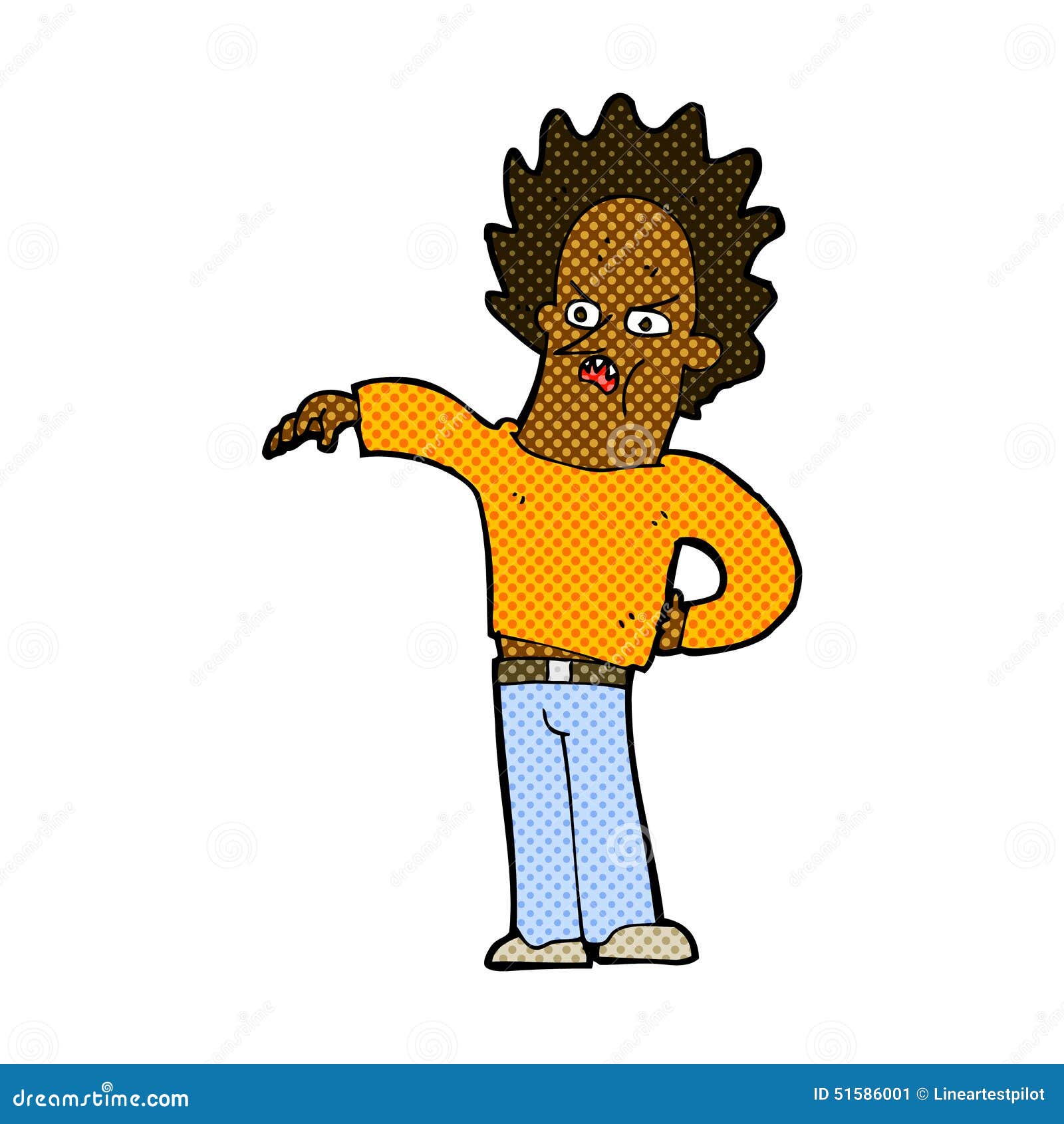 Comic cartoon nasty boy stock illustration. Illustration of bully ...