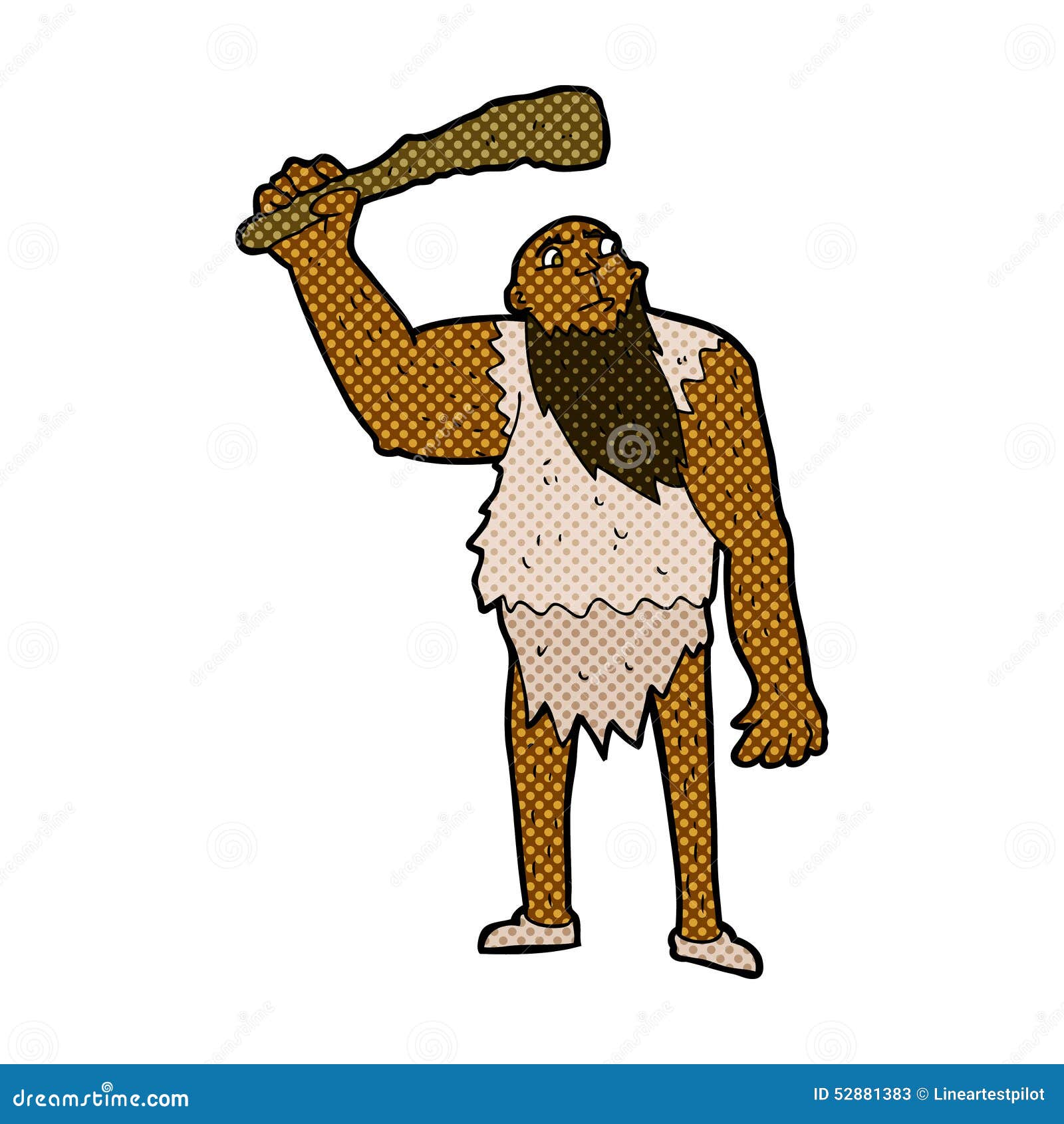 Comic cartoon neanderthal stock illustration. Illustration of clip ...