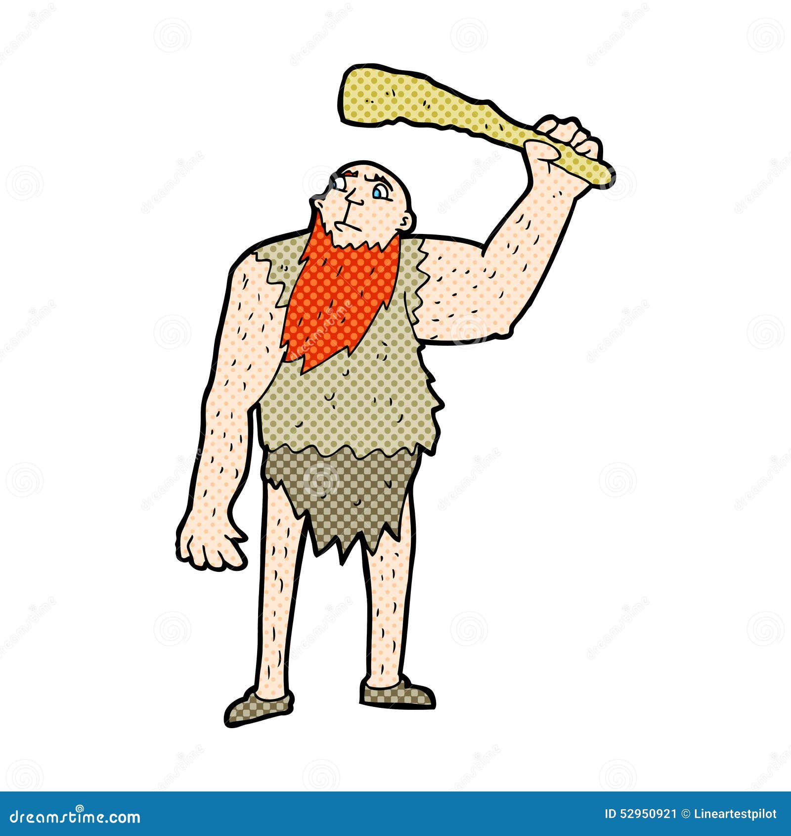 Comic cartoon neanderthal stock illustration. Illustration of drawn ...