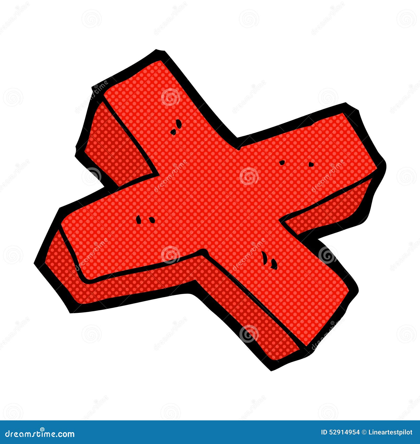 Cartoon Negative Cross Symbol Vector Illustration | CartoonDealer.com ...