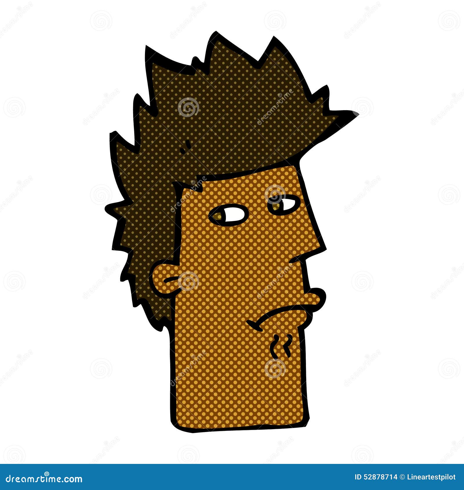 Comic Cartoon Nervous Expression Stock Illustration - Illustration of ...