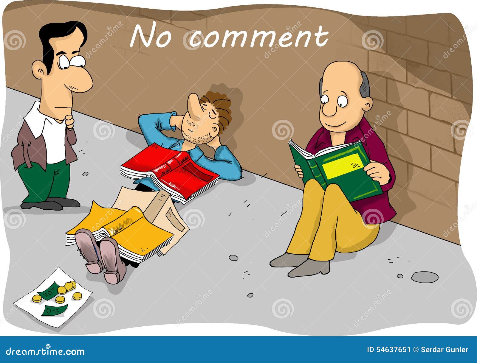 Comic cartoon no comment stock vector. Illustration of undefined - 54637651