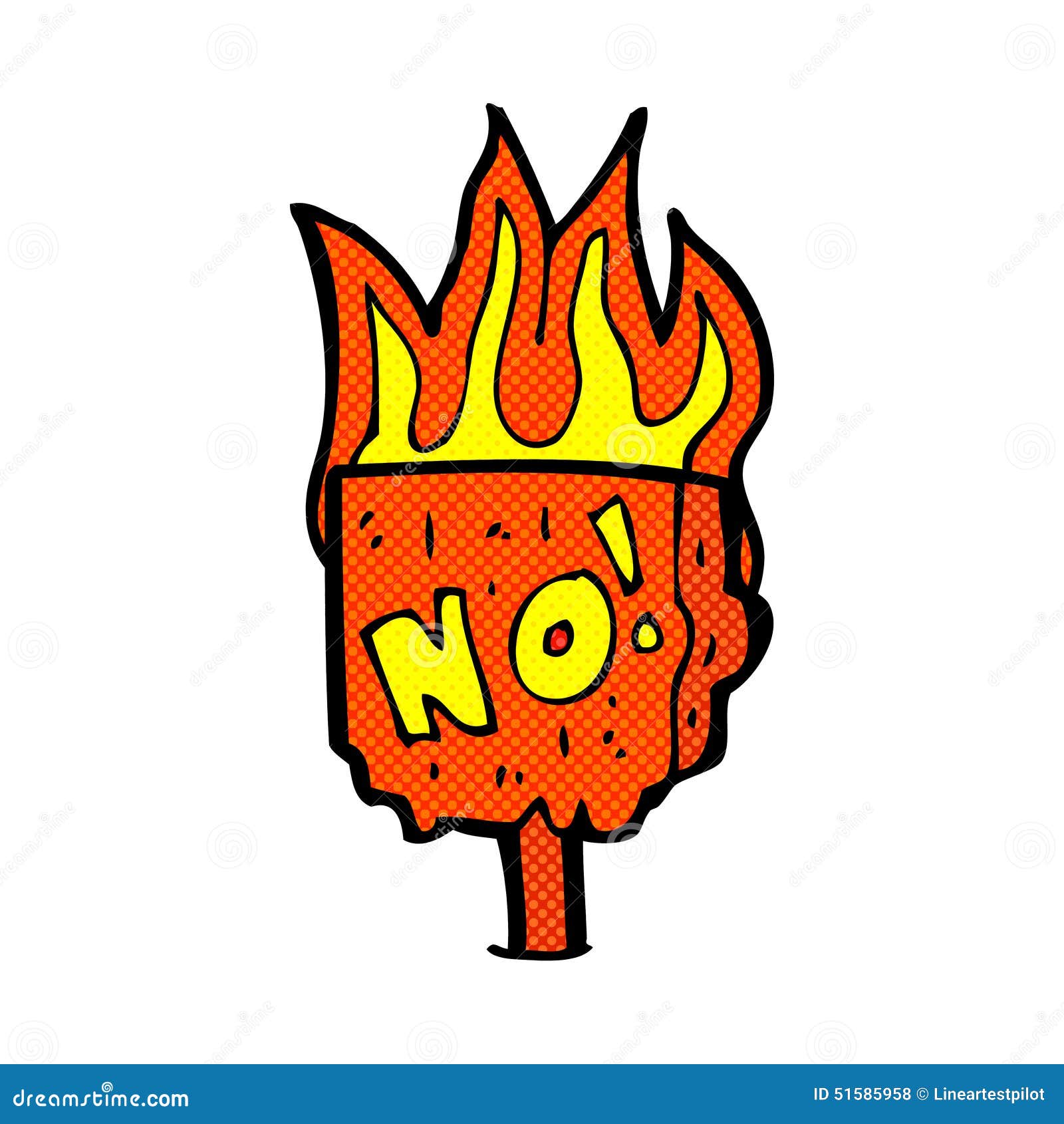 Comic cartoon no sign stock illustration. Illustration of cheerful ...