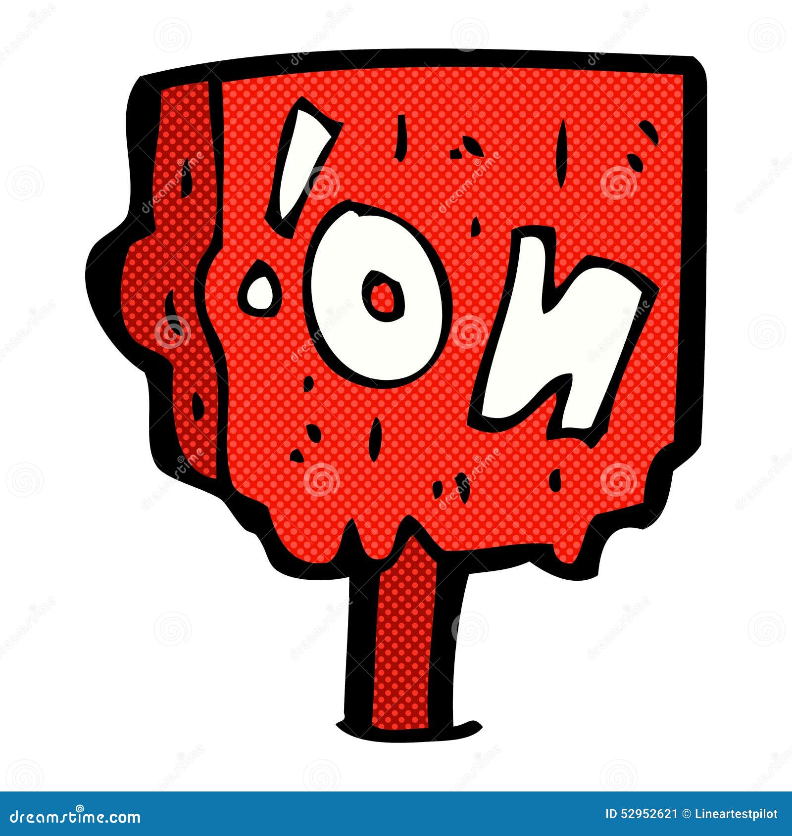 Comic cartoon no sign stock illustration. Illustration of retro - 52952621