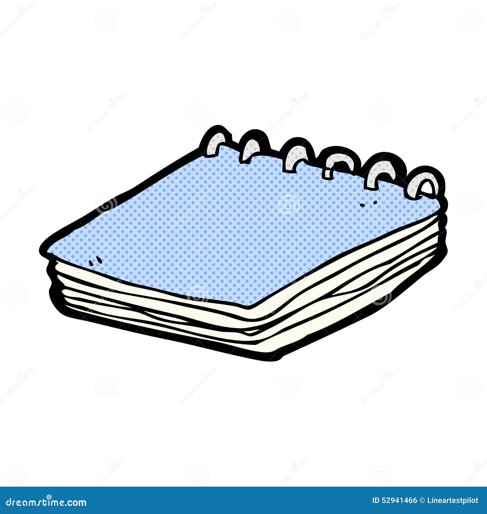 Comic cartoon notepad stock illustration. Illustration of rough - 52941466