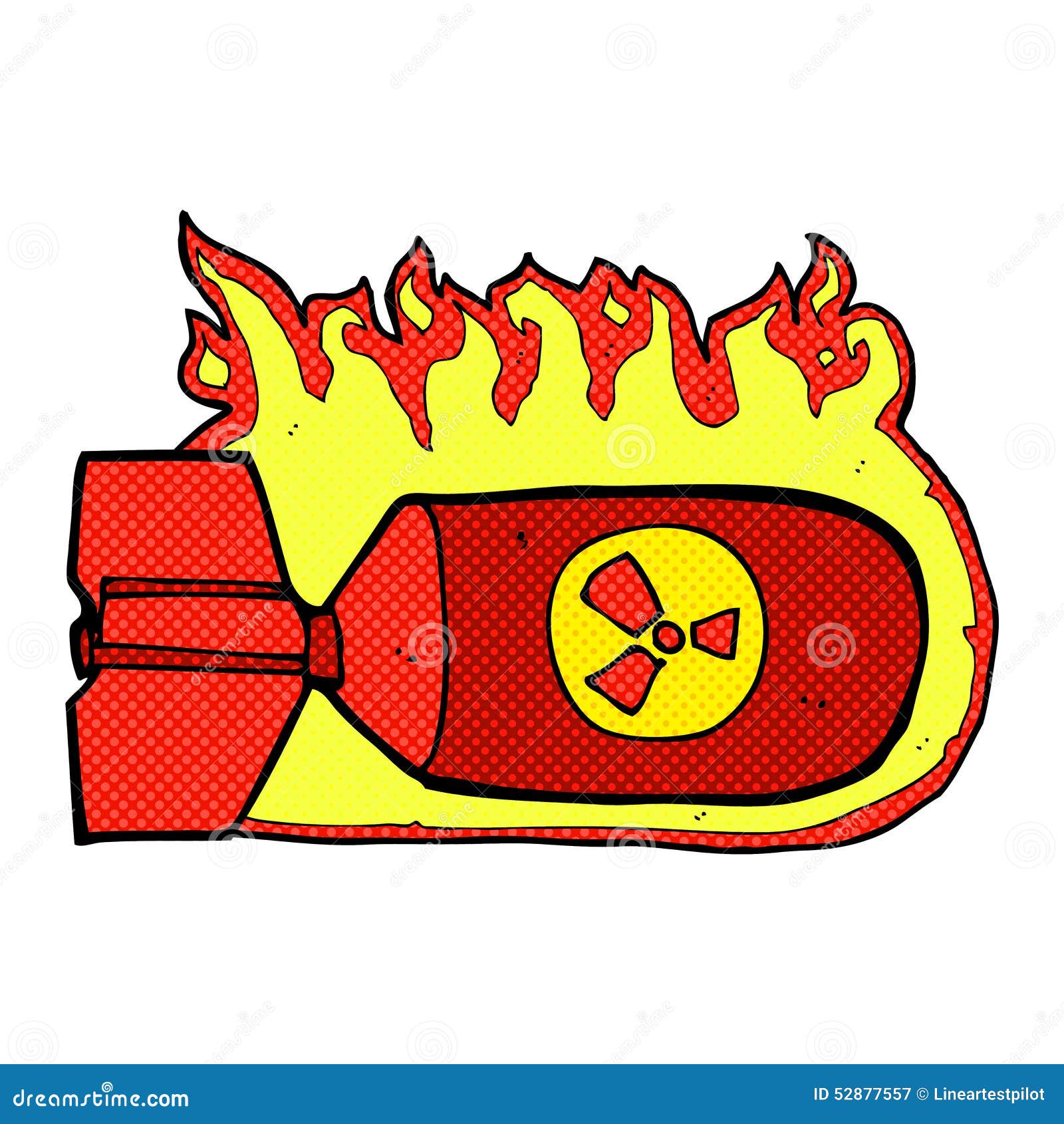 Comic cartoon nuclear bomb stock illustration. Illustration of clip ...