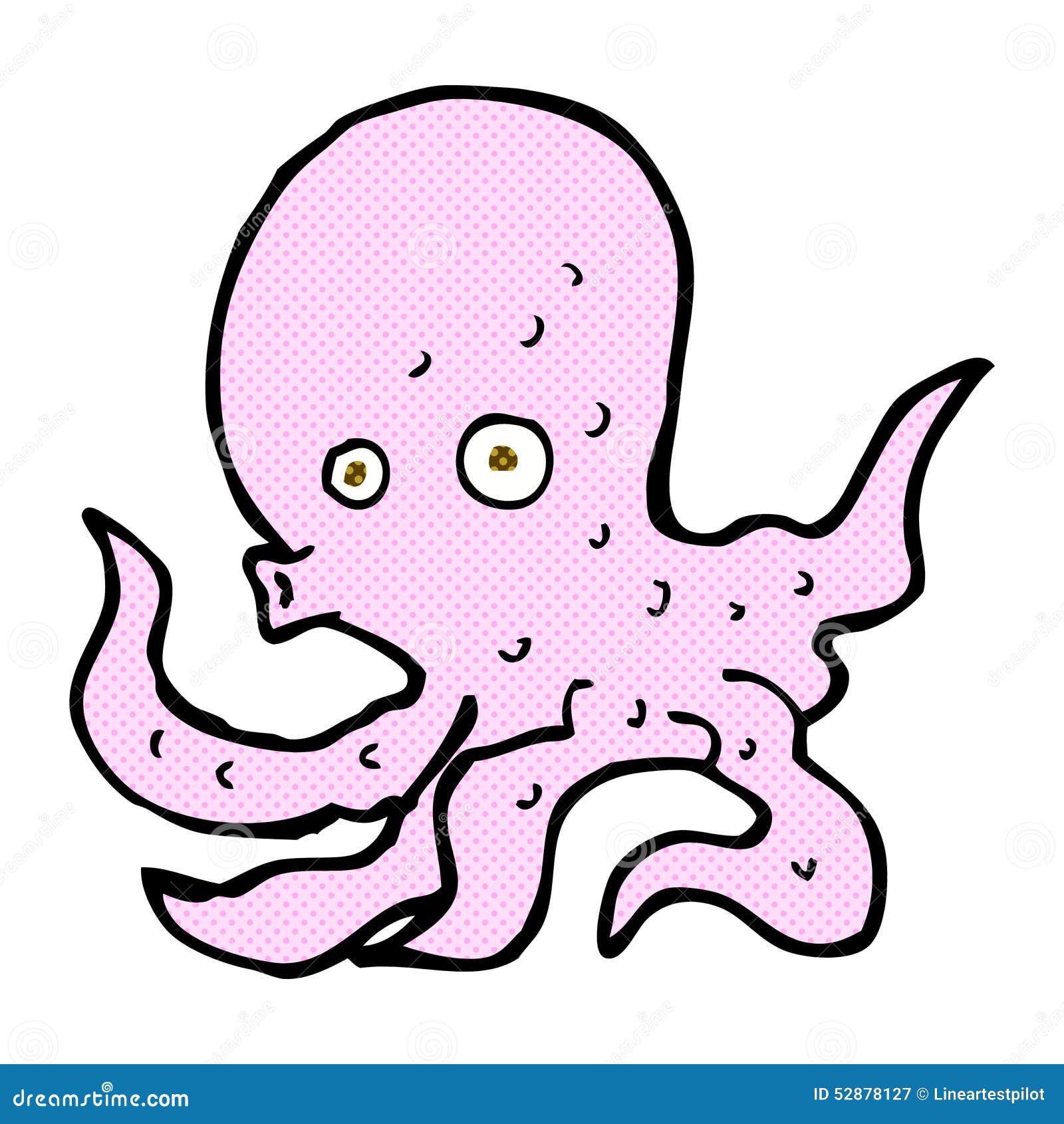 Comic cartoon octopus stock illustration. Illustration of traditional ...
