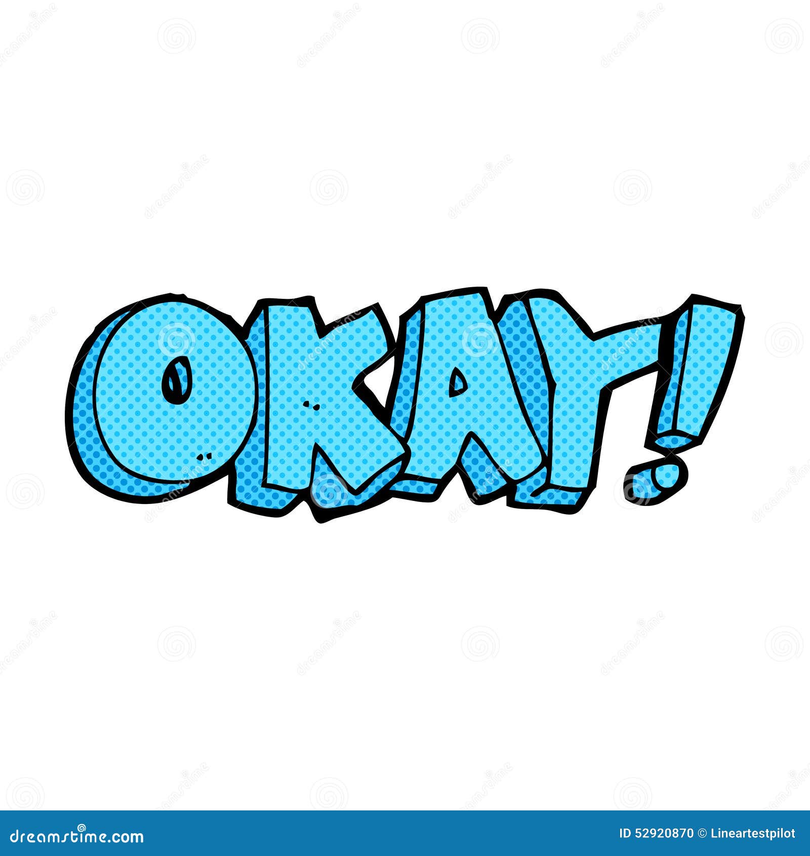 Comic cartoon okay sign stock illustration. Illustration of silly ...