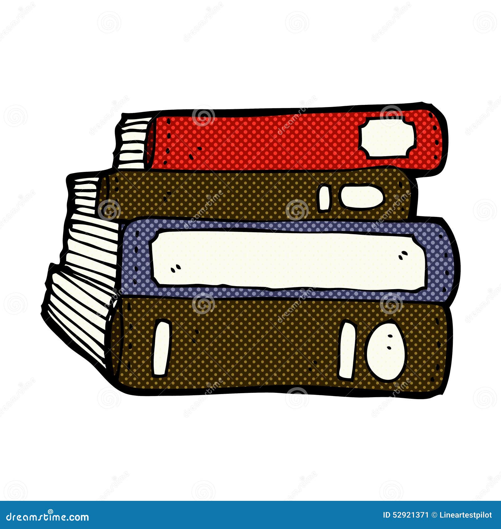 Comic cartoon old books stock illustration. Illustration of doodle ...