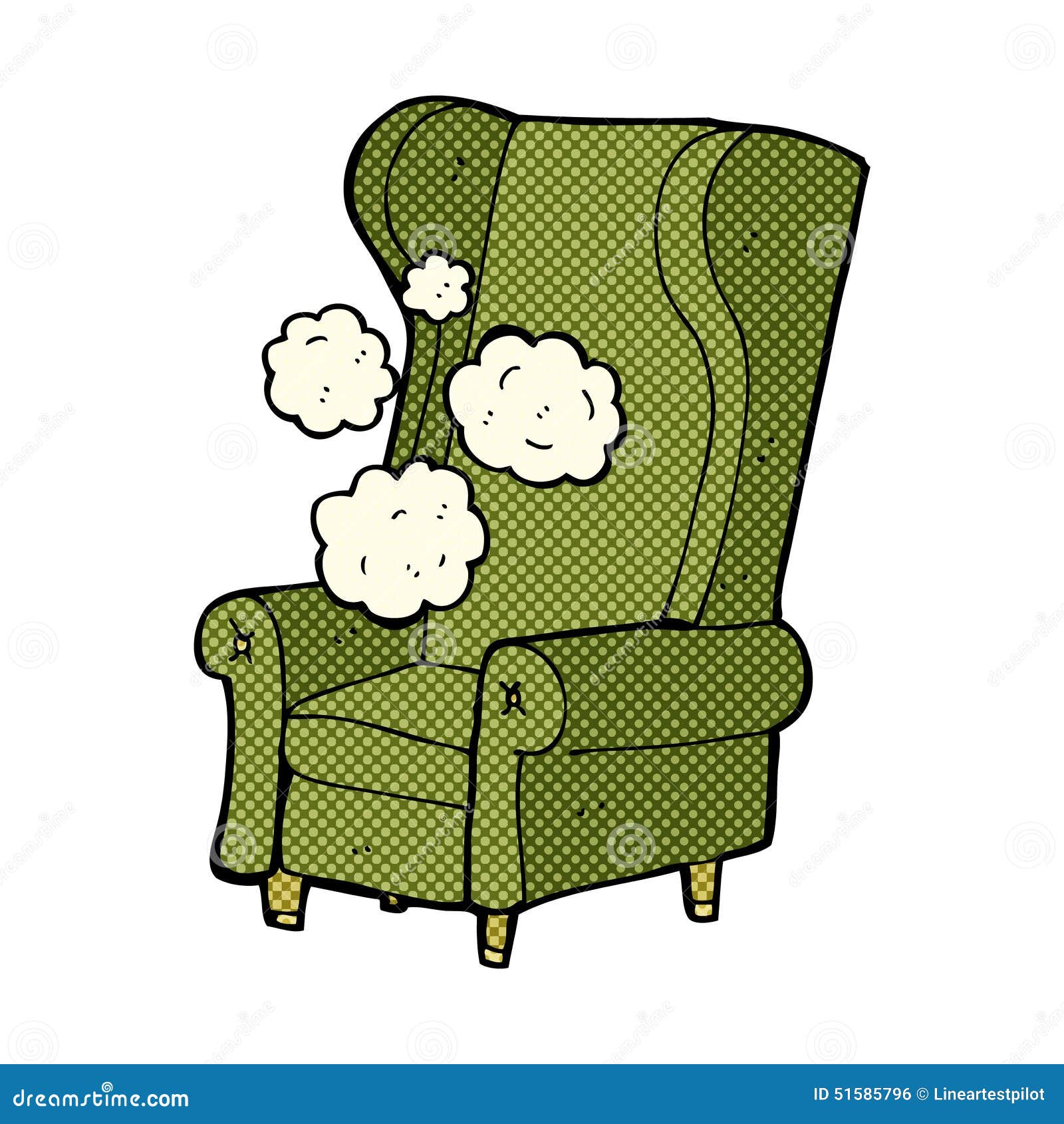 Comic cartoon old chair stock illustration. Illustration of chair ...