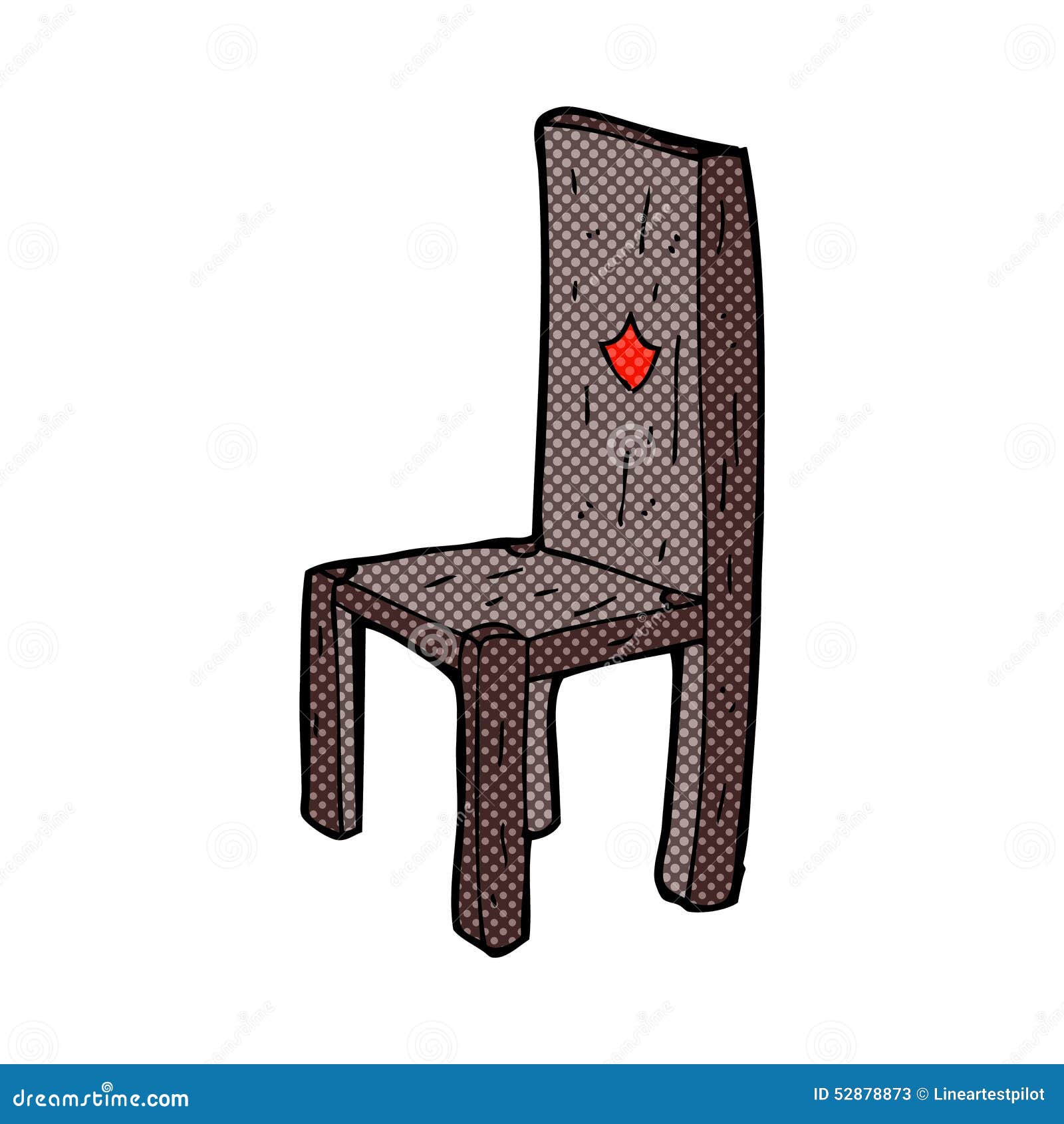 Comic cartoon old chair stock illustration. Illustration of seat - 52878873