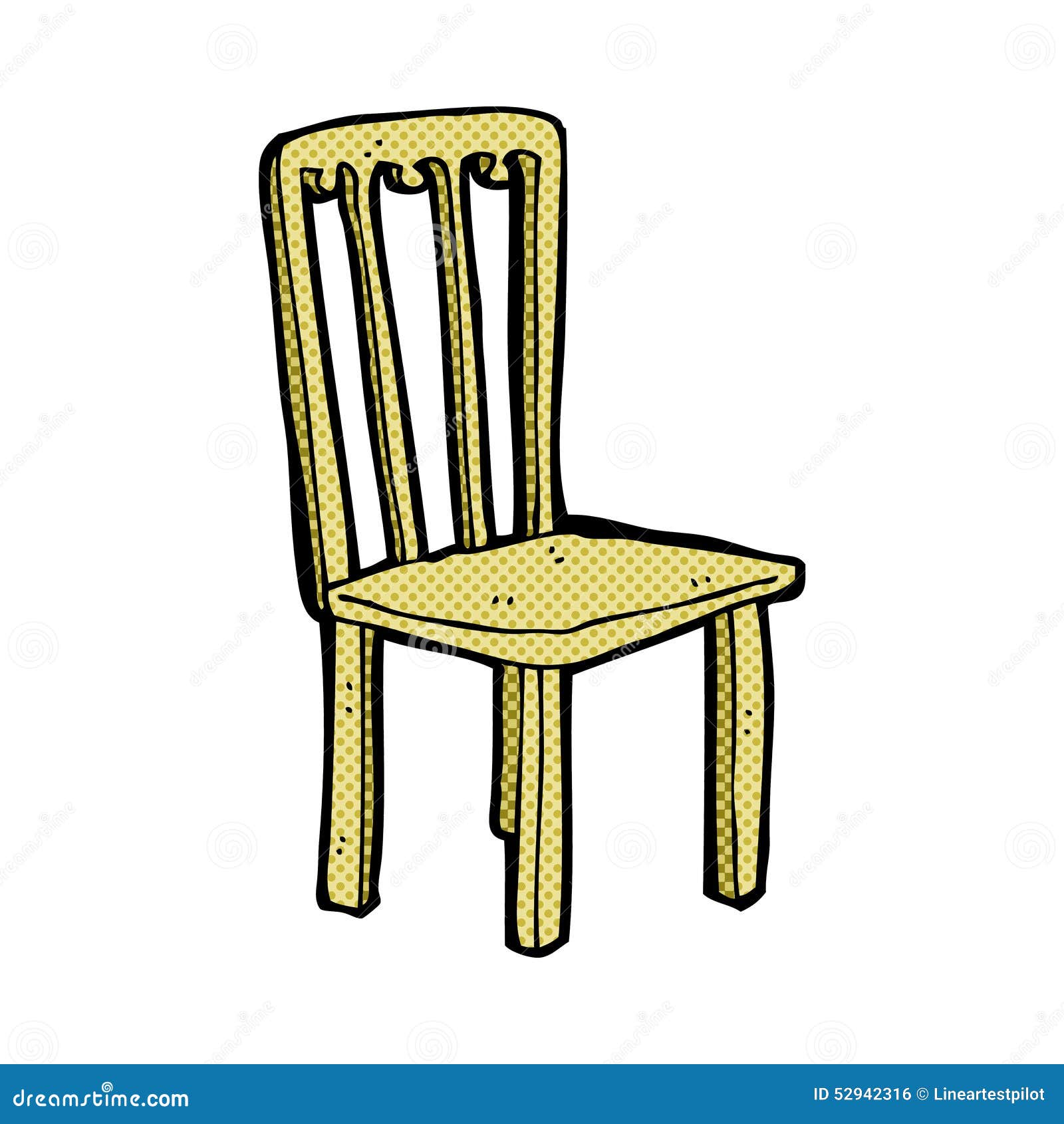Comic cartoon old chair stock illustration. Illustration of clip - 52942316