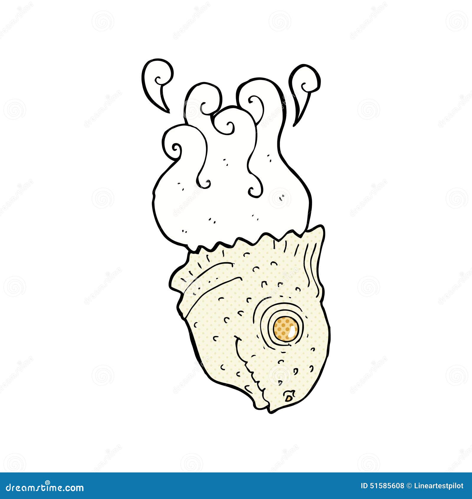 Comic Cartoon Old Fish Head Stock Illustration - Illustration of doodle ...