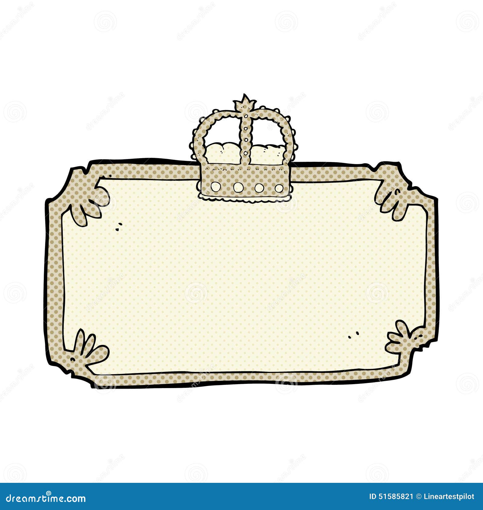 Comic Cartoon Old Frame Banner Stock Illustration - Illustration of ...