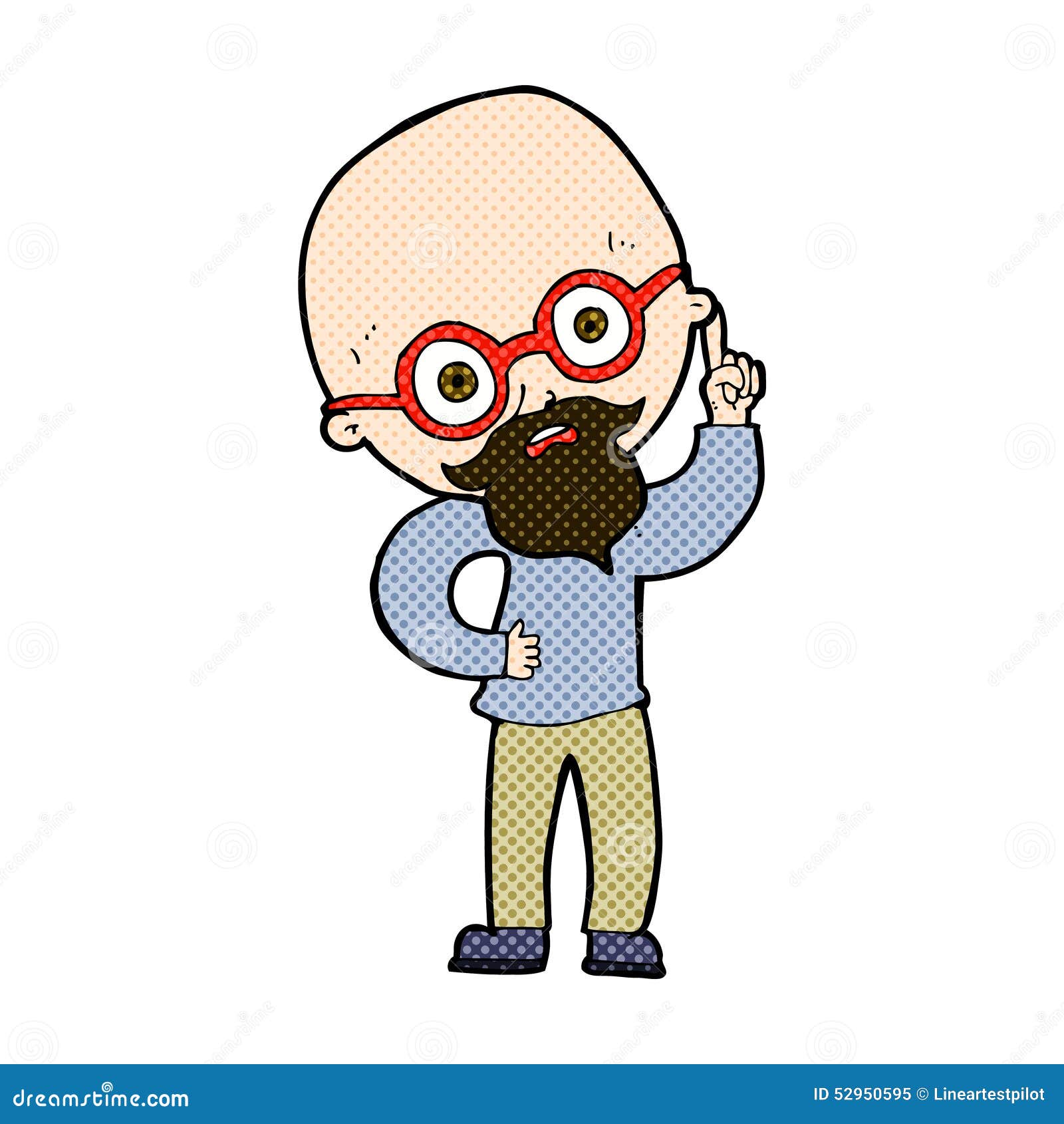 Comic cartoon old man stock illustration. Illustration of quirky - 52950595