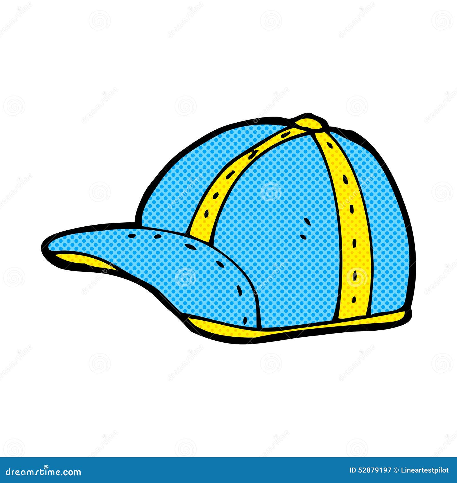 Comic Cartoon Old School Cap Stock Illustration - Illustration of style ...