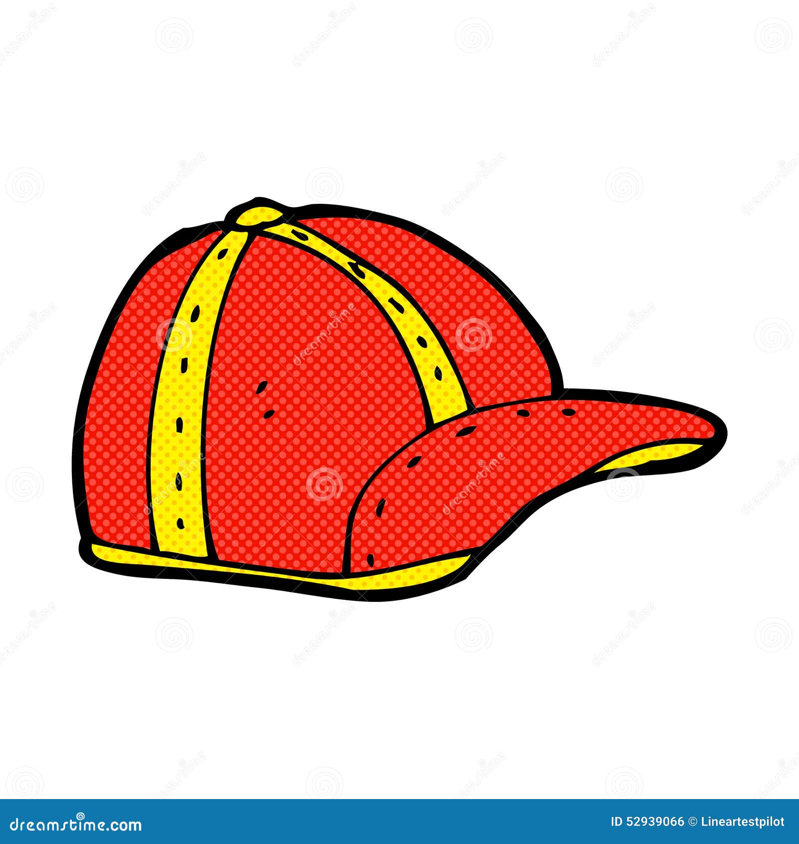 Comic Cartoon Old School Cap Stock Illustration - Illustration of happy ...
