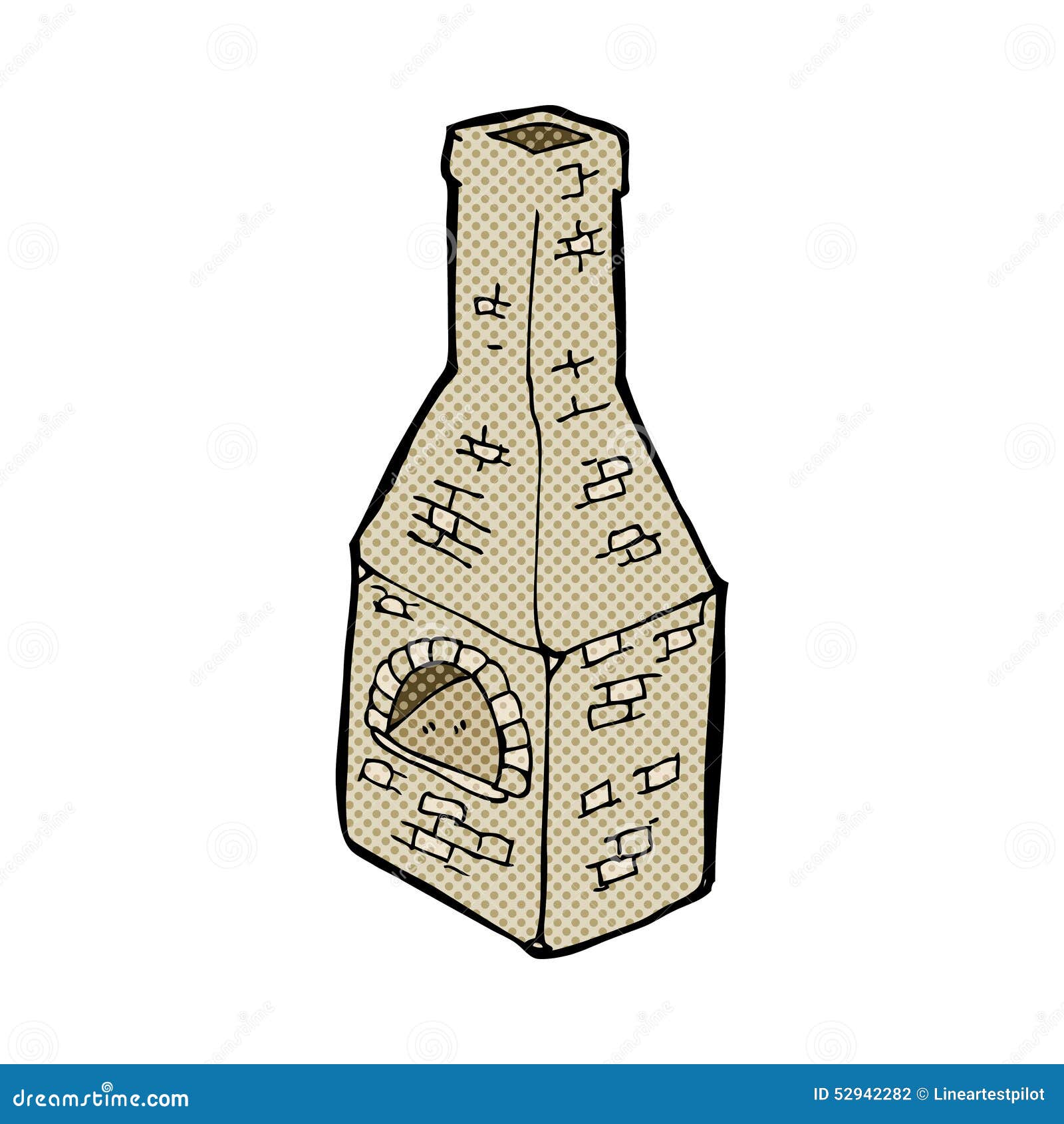 Comic Cartoon Old Stove Chimney Stock Illustration - Illustration of ...