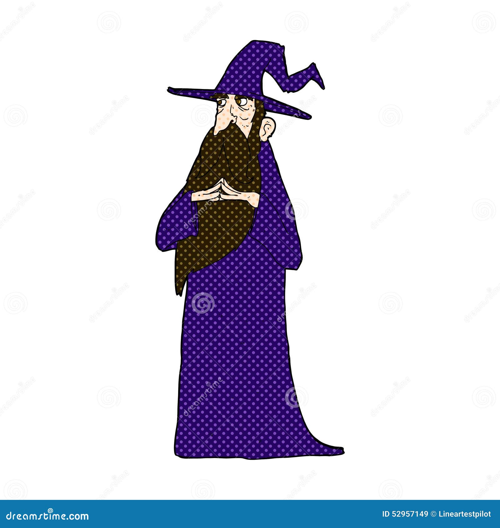 Comic cartoon old wizard stock illustration. Illustration of drawing ...