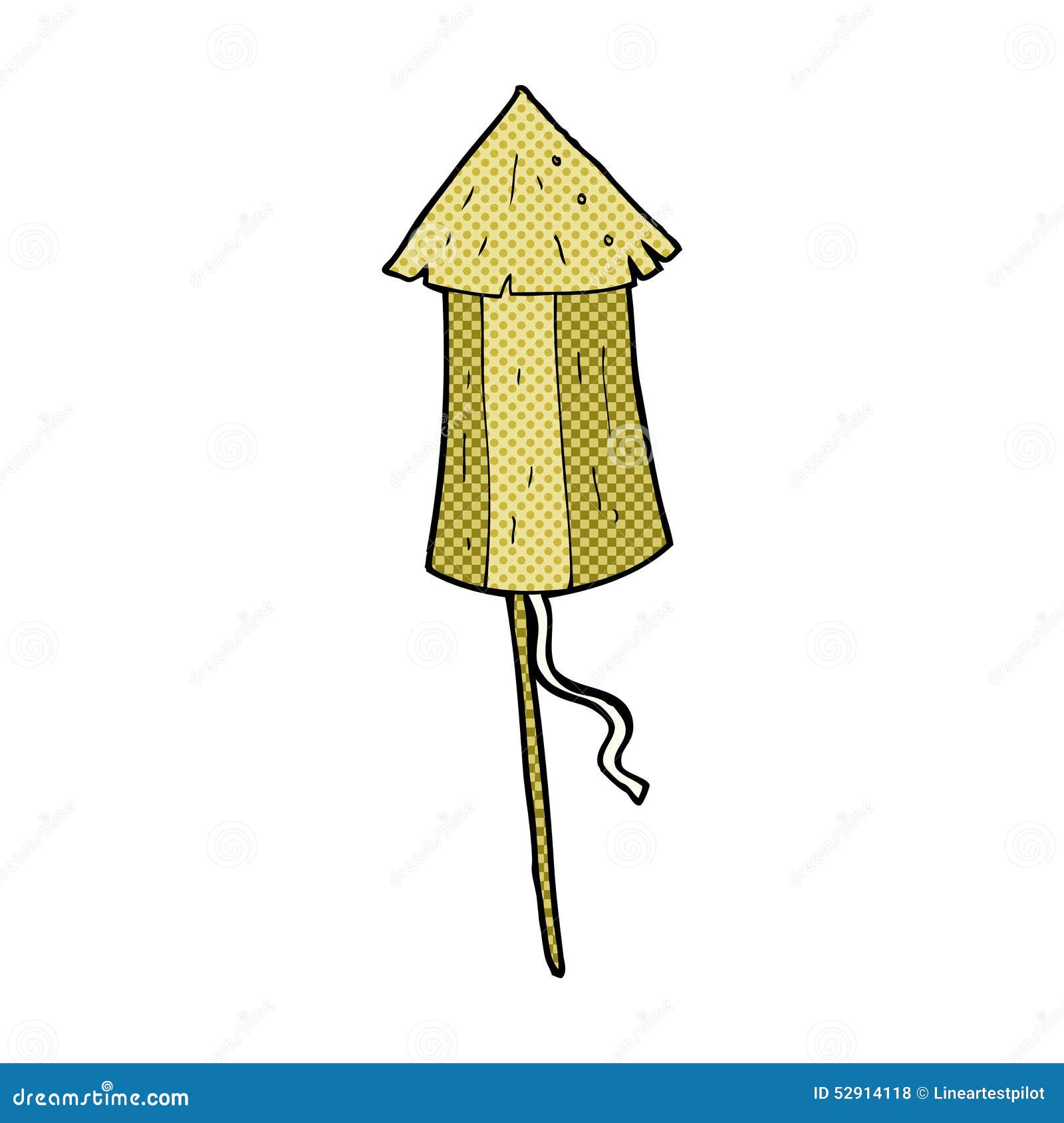Comic Cartoon Old Wooden Firework Stock Illustration - Illustration of ...