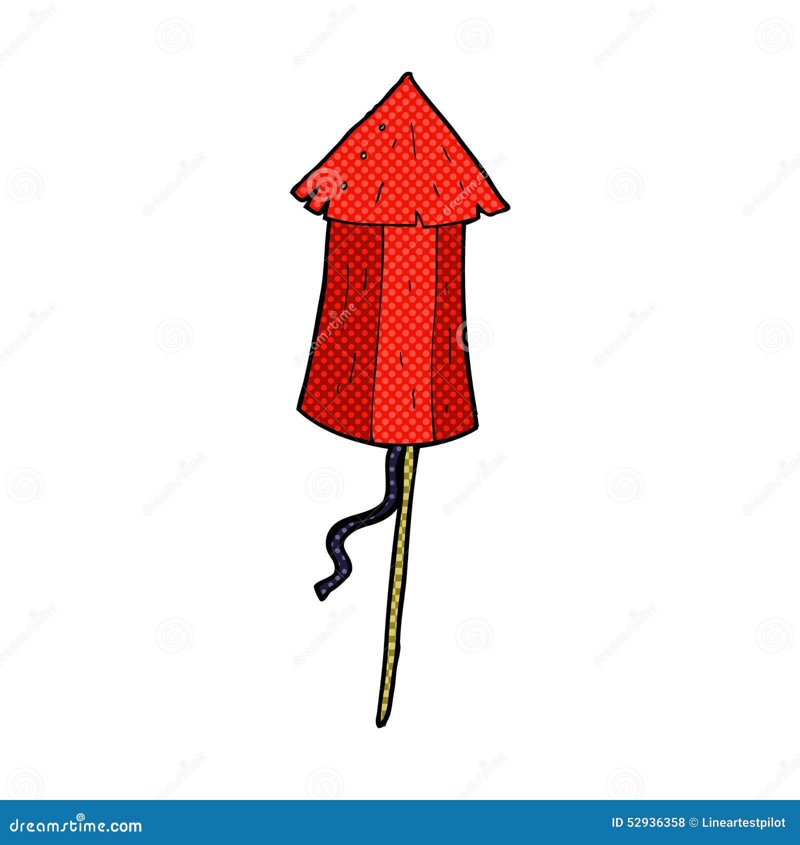 Comic Cartoon Old Wooden Firework Stock Illustration - Illustration of ...
