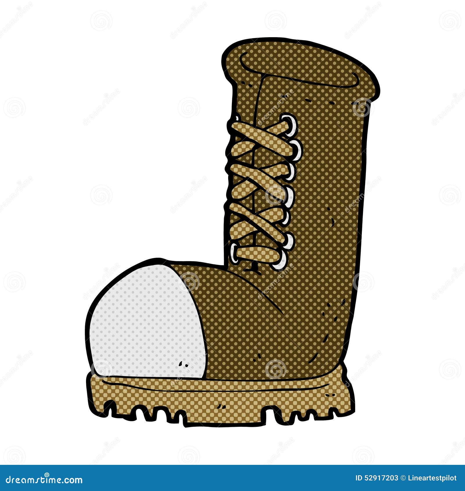 Comic Cartoon Old Work Boot Stock Illustration - Illustration of work ...