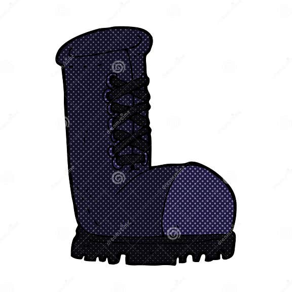 Comic Cartoon Old Work Boot Stock Illustration - Illustration of work ...