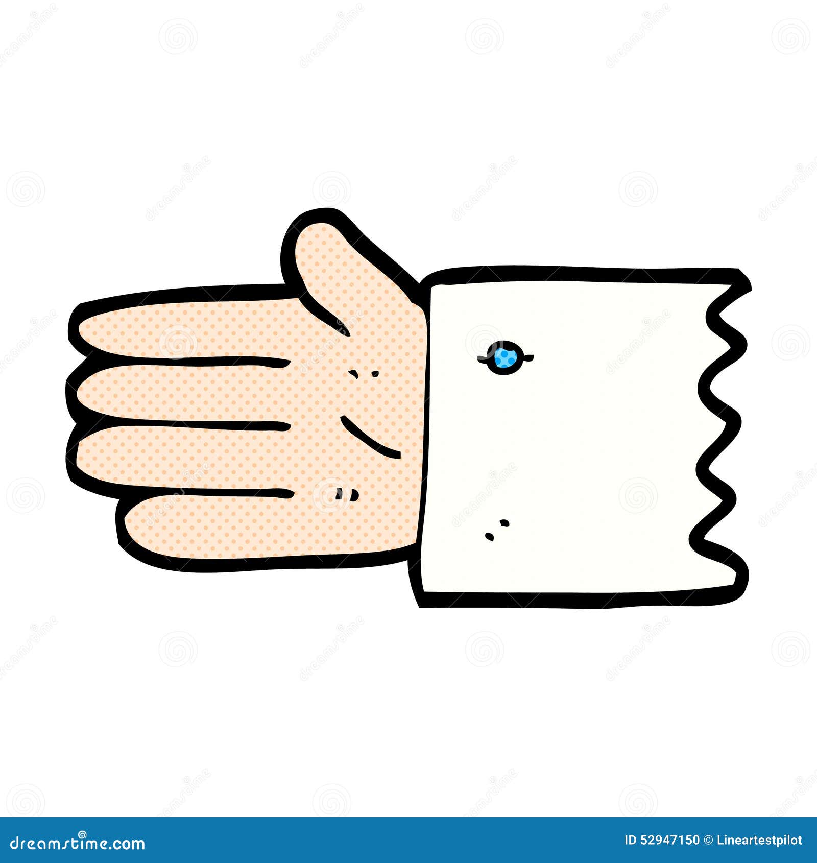 Comic Cartoon Open Hand Symbol Stock Illustration - Illustration of ...
