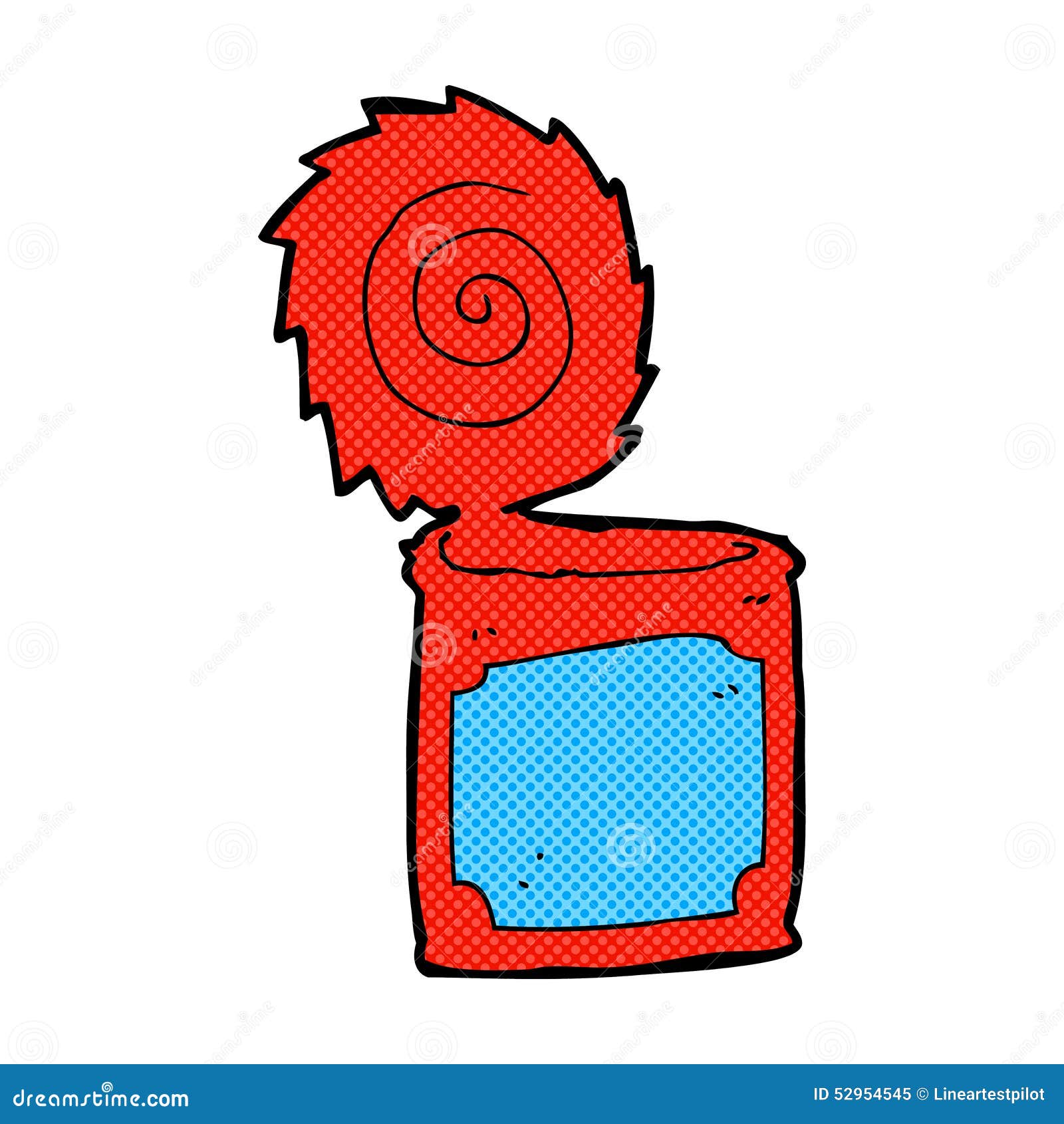 Comic cartoon open tin can stock illustration. Illustration of ...