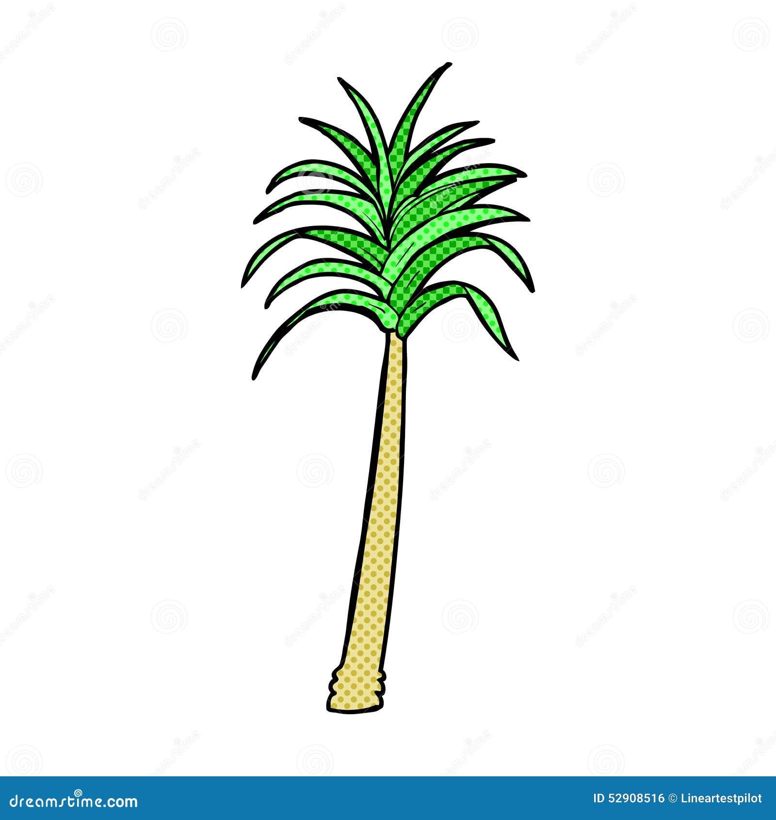Comic cartoon palm tree stock illustration. Illustration of silly ...