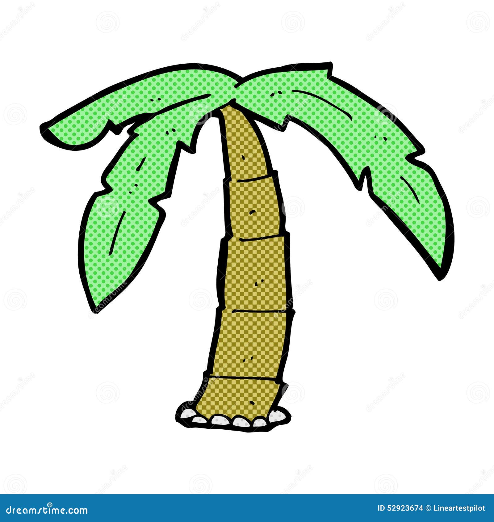 Comic cartoon palm tree stock illustration. Illustration of style ...
