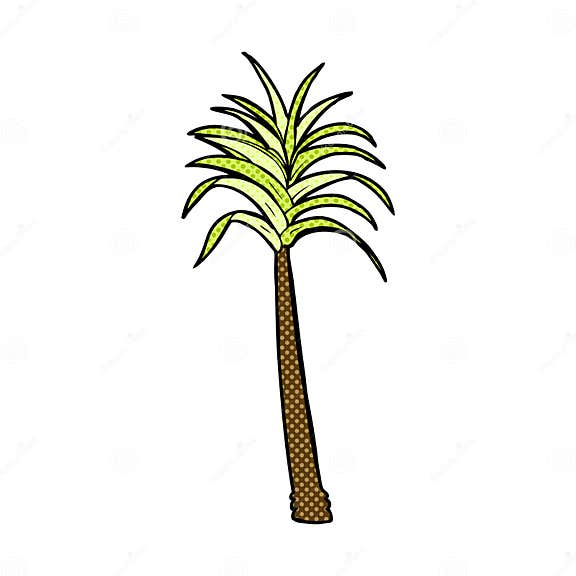 Comic cartoon palm tree stock illustration. Illustration of quirky ...