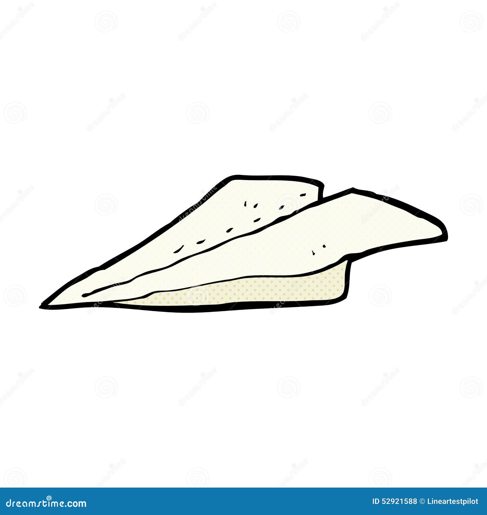 Comic Cartoon Paper Airplane Stock Illustration - Illustration of style ...