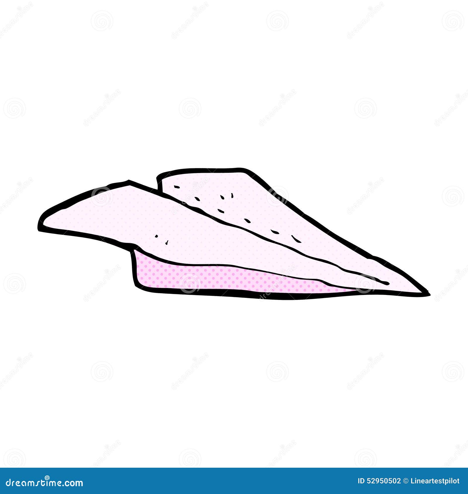 Comic Cartoon Paper Airplane Stock Illustration - Illustration of ...