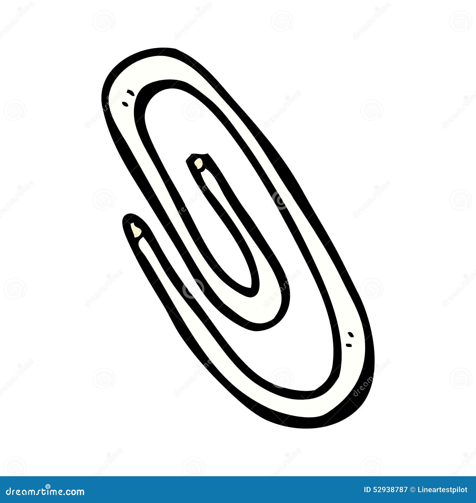 Comic cartoon paperclip stock illustration. Illustration of comic ...