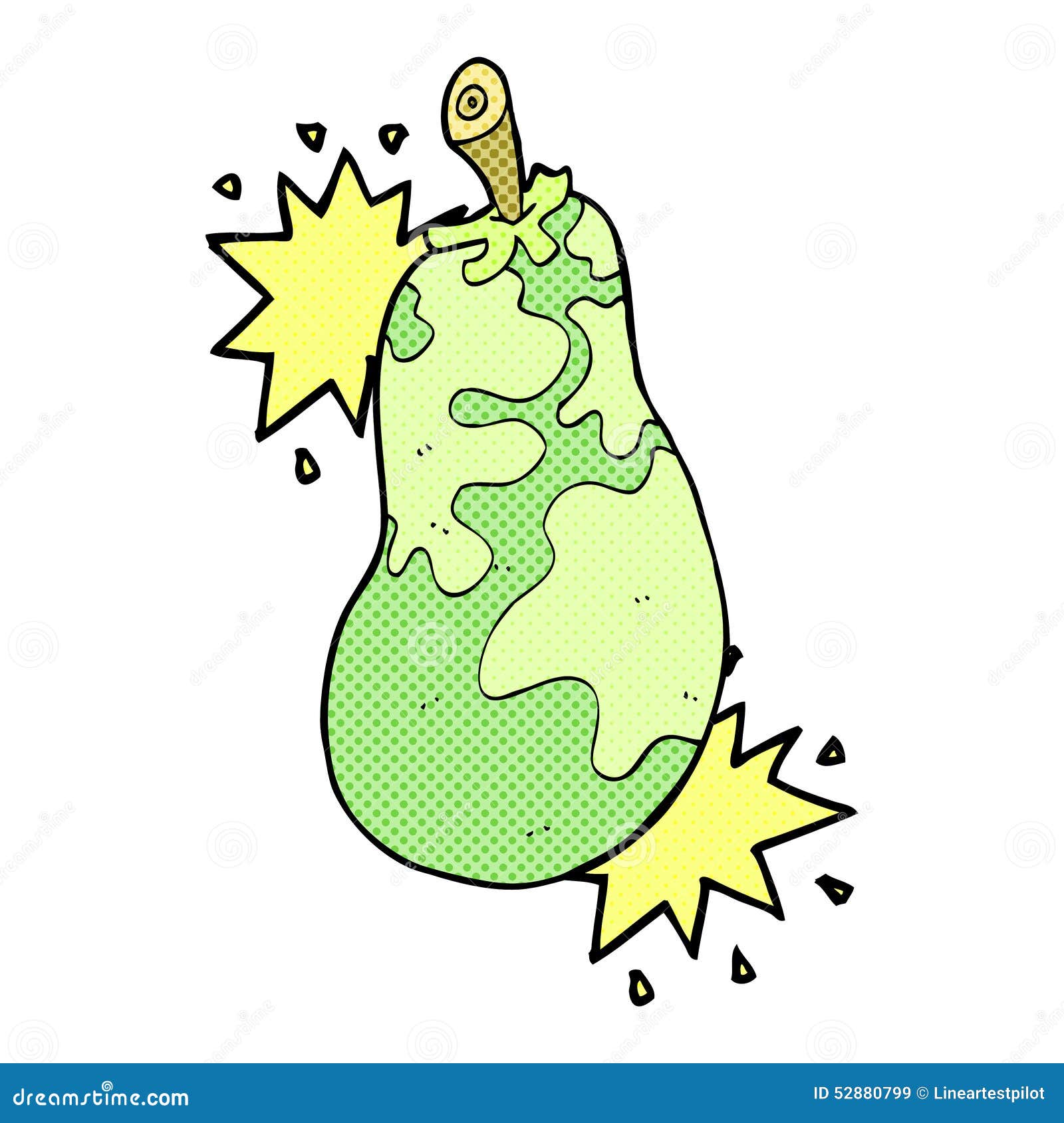 Comic cartoon pear stock illustration. Illustration of quirky - 52880799