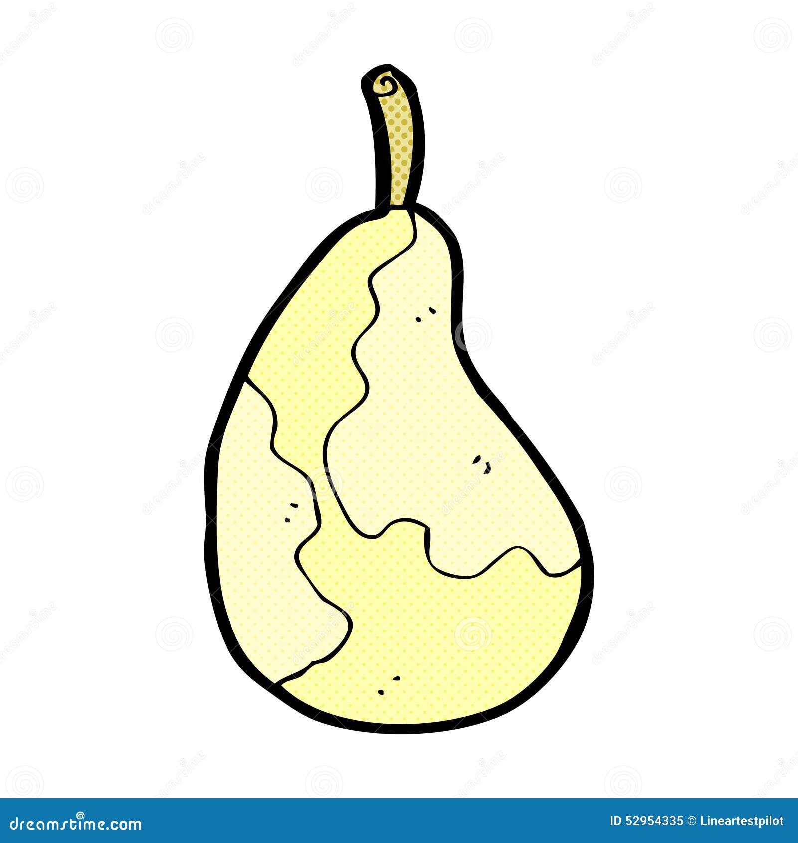 Comic cartoon pear stock illustration. Illustration of funny - 52954335