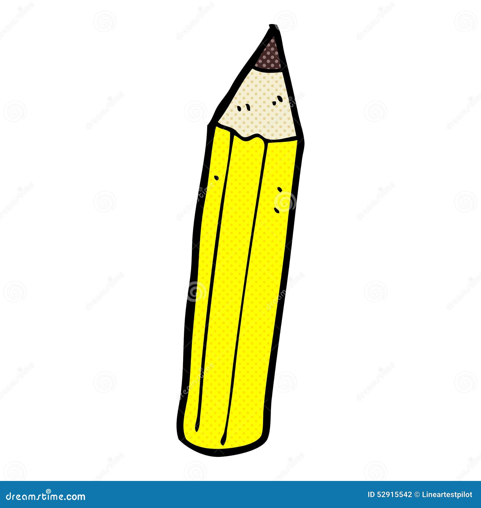 Comic cartoon pencil stock illustration. Illustration of clip - 52915542